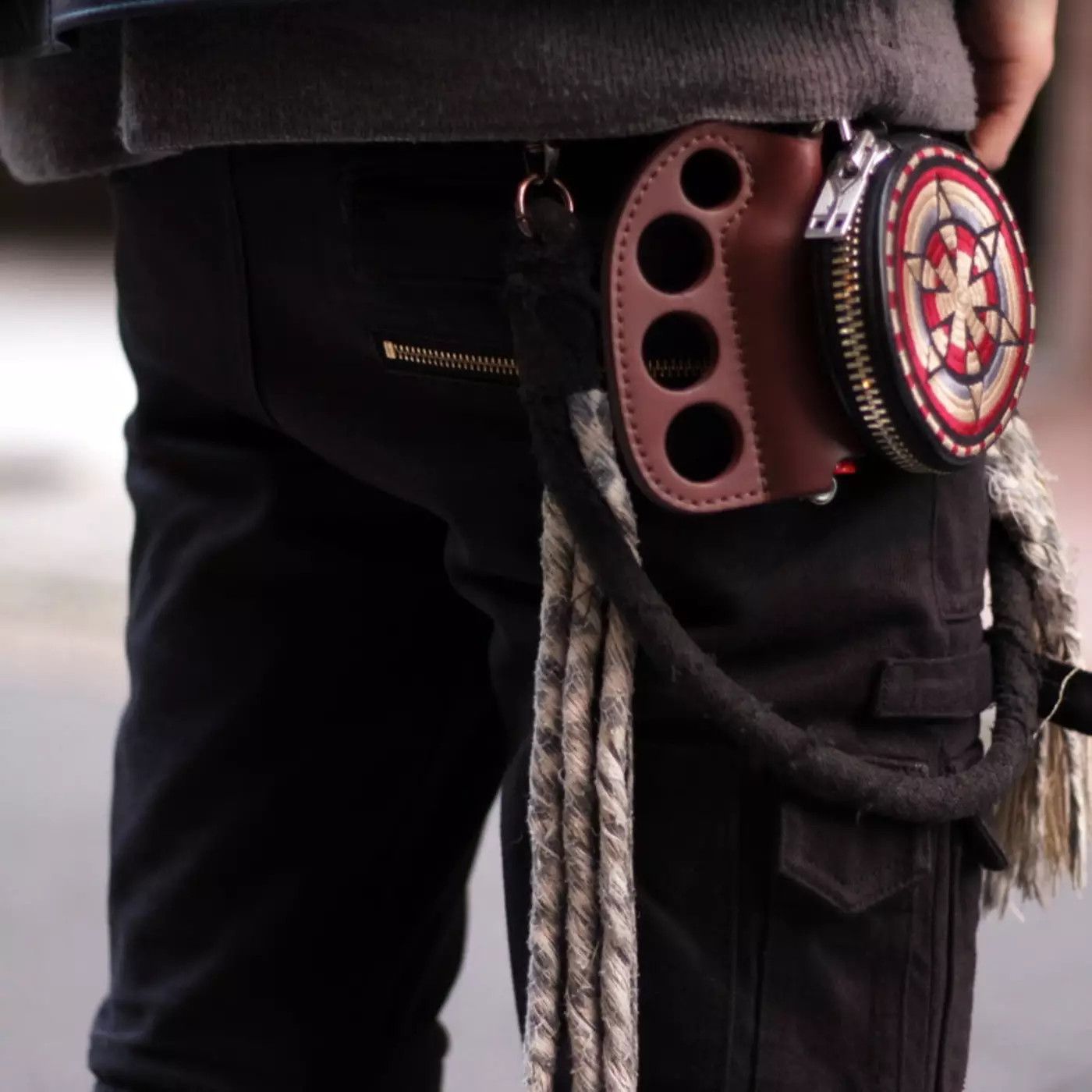 Blackmeans Brown Leather Knuckle Lighter Holder | Grailed