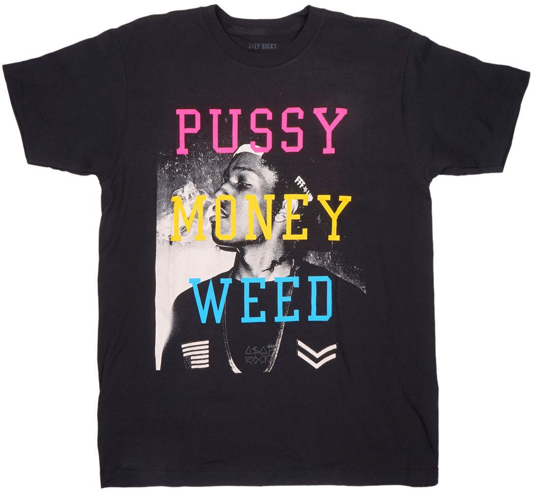 A$AP Rocky × AWGE ASAP Rocky Pussy Money Weed Official T shirt | Grailed
