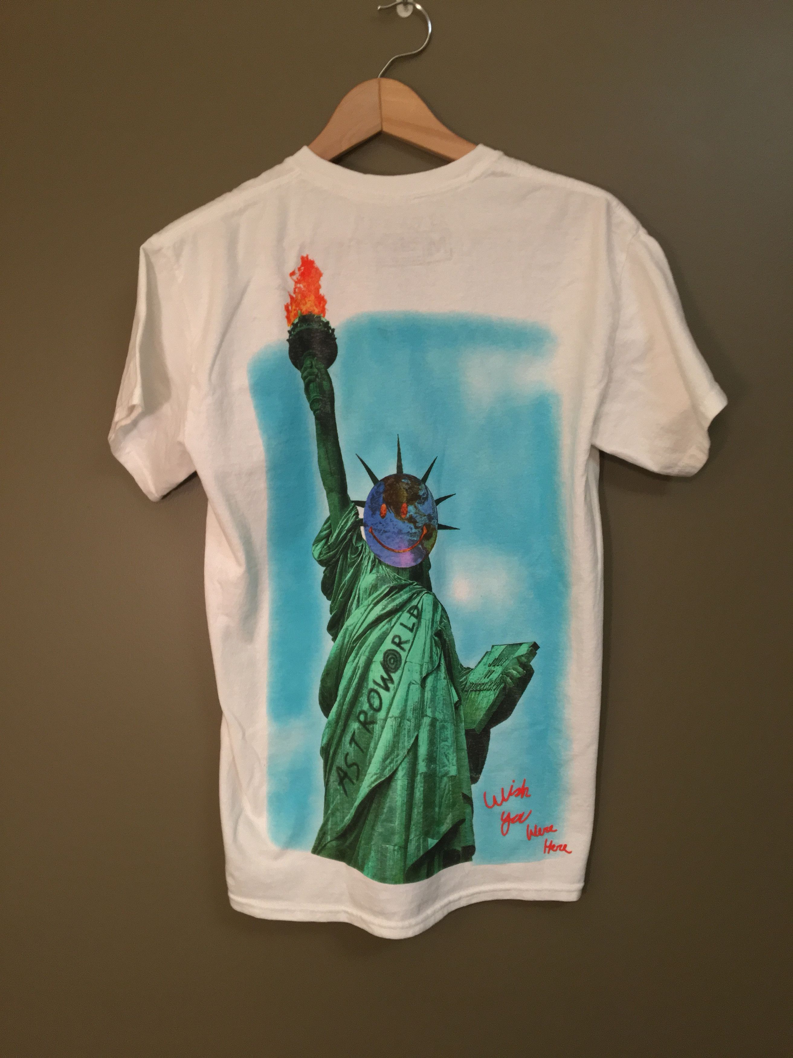 Travis Scott Travis Scott Astroworld MSG Statue of Liberty Tshirt | Grailed