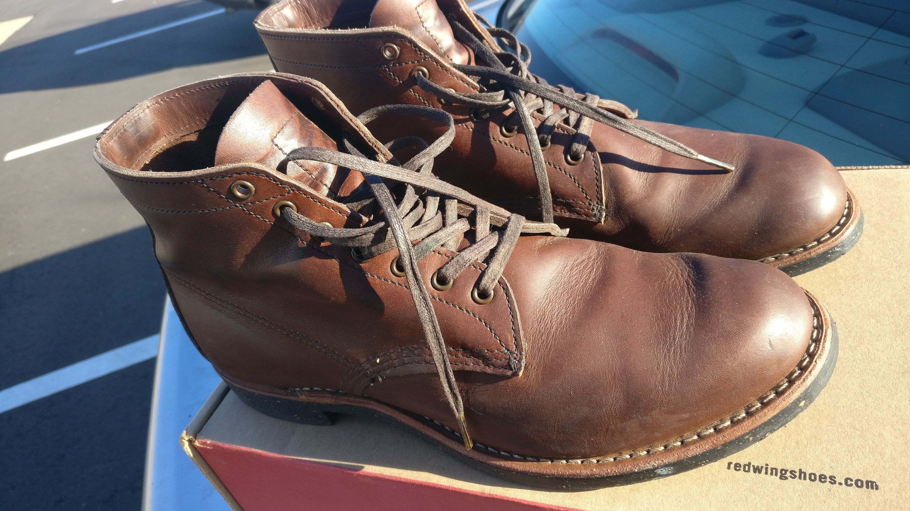 Red Wing 8064 Merchant Boots in Amber, worn 1sts | Grailed