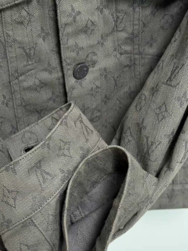 Louis Vuitton Louis Vuitton Gray Monogram Denim Jacket-yf | Grailed