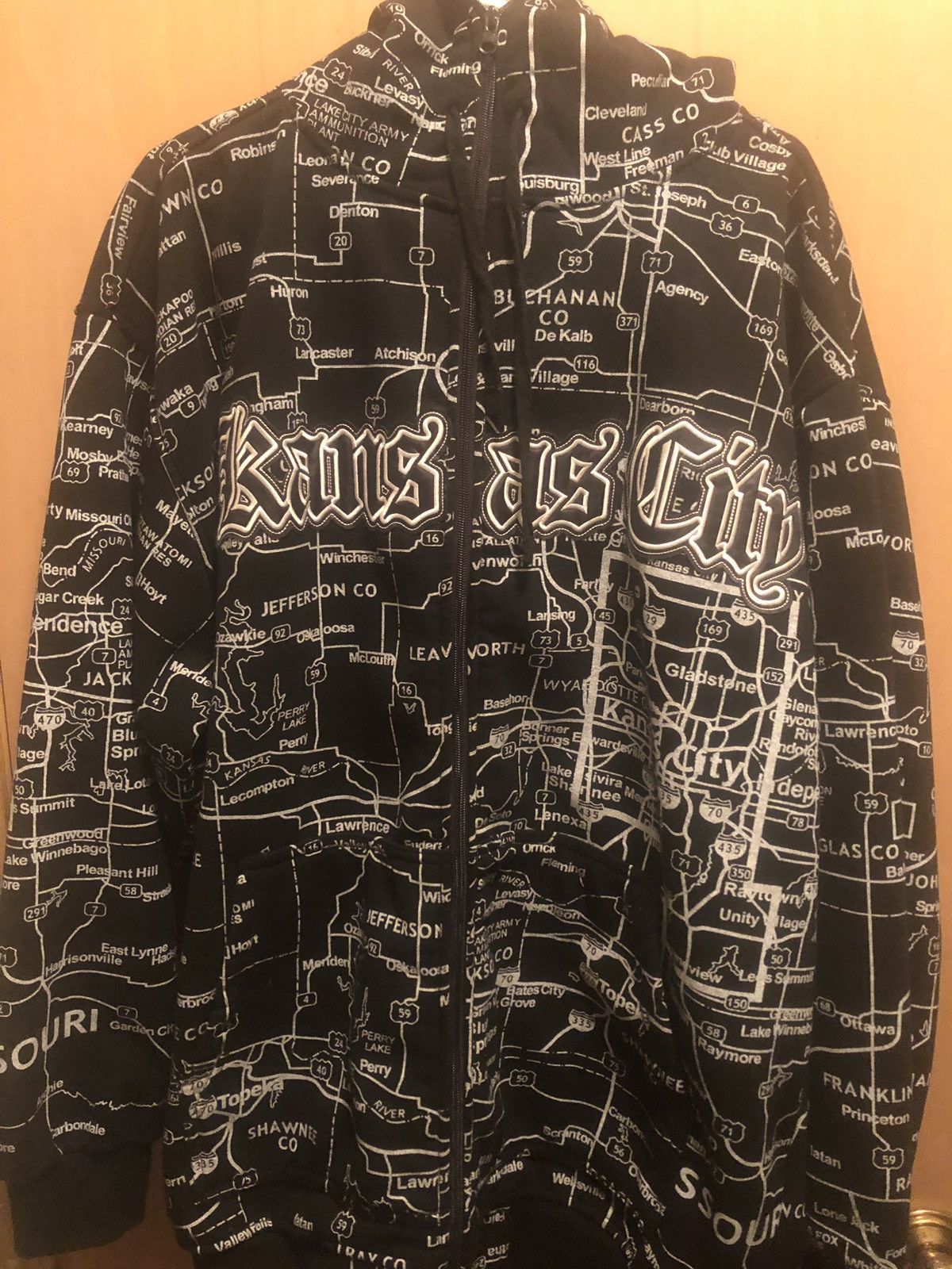 Throwback Kansas City Map Jacket | Grailed