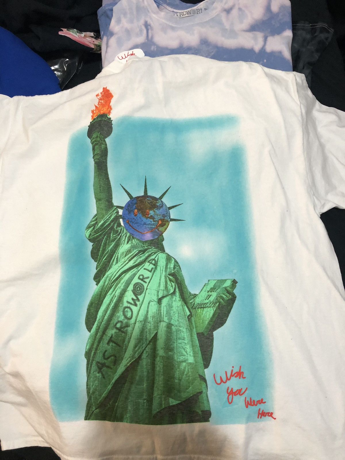 Travis Scott TRAVIS SCOTT ASTROWORLD STATUE OF LIBERTY TEE *LIMITED ...