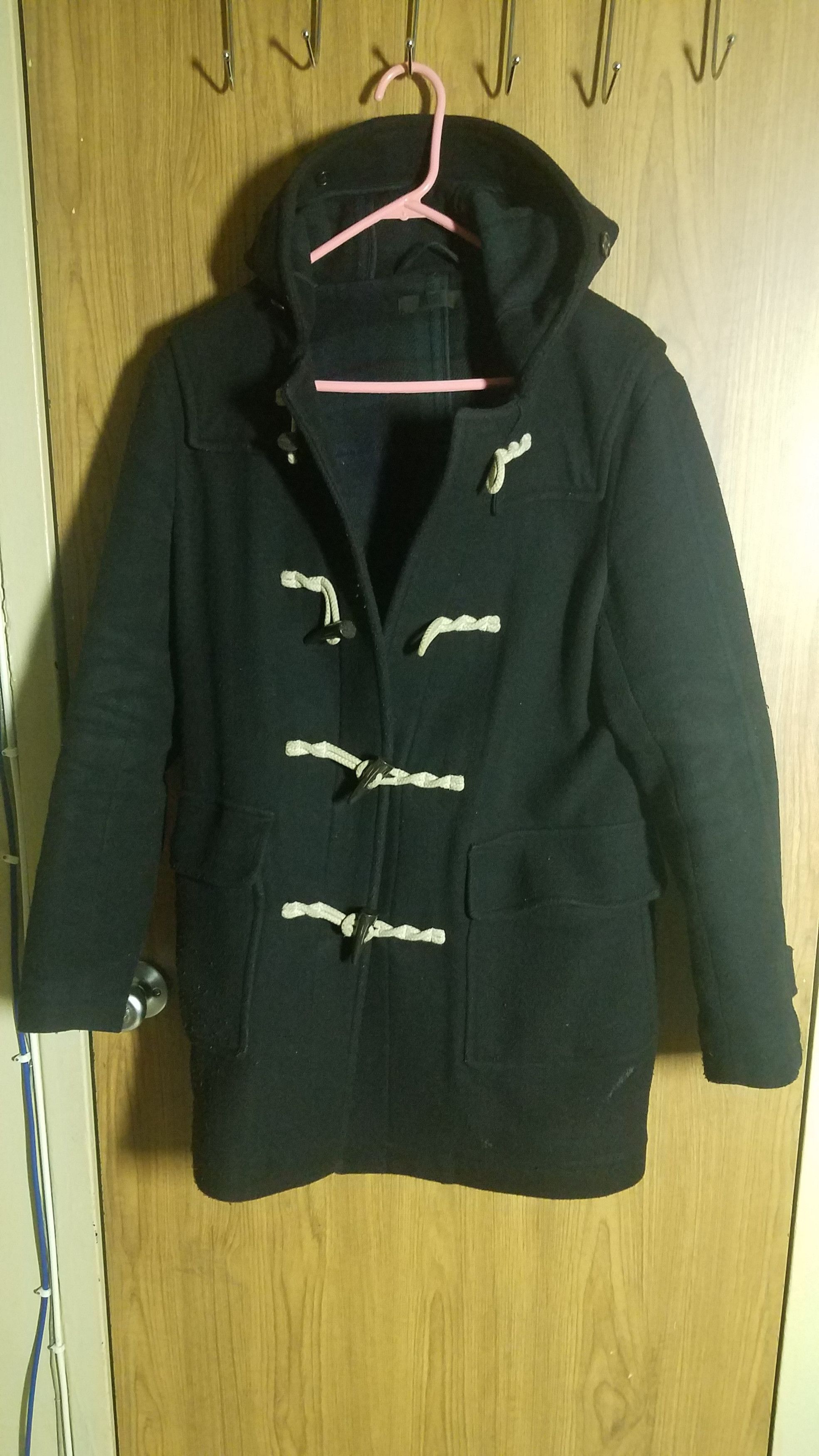 Uniqlo Navy Wool Blend Duffle Coat | Grailed