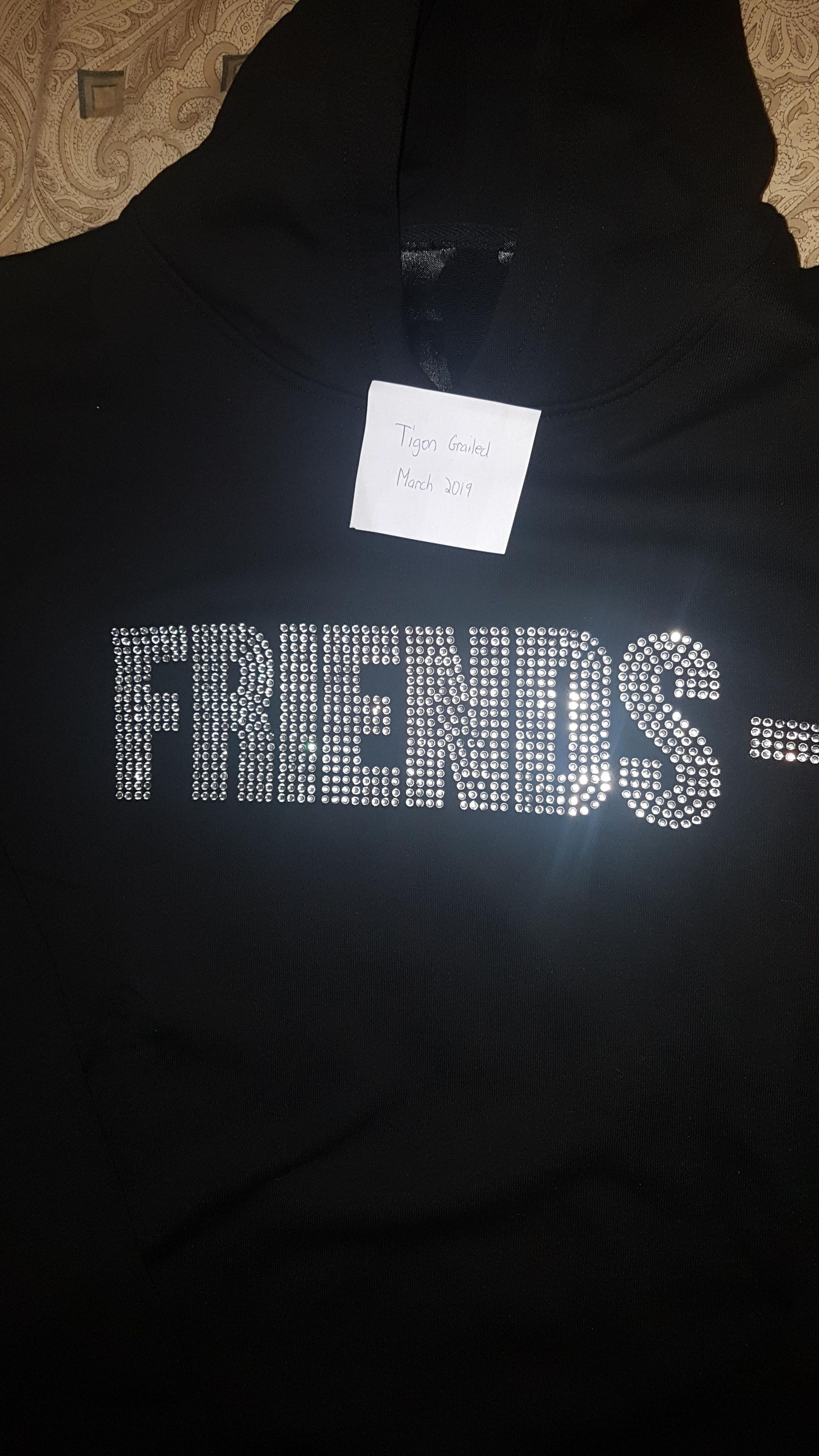 Vlone Vlone Swarovski Friends Hoodie Crystal Rhinestone | Grailed
