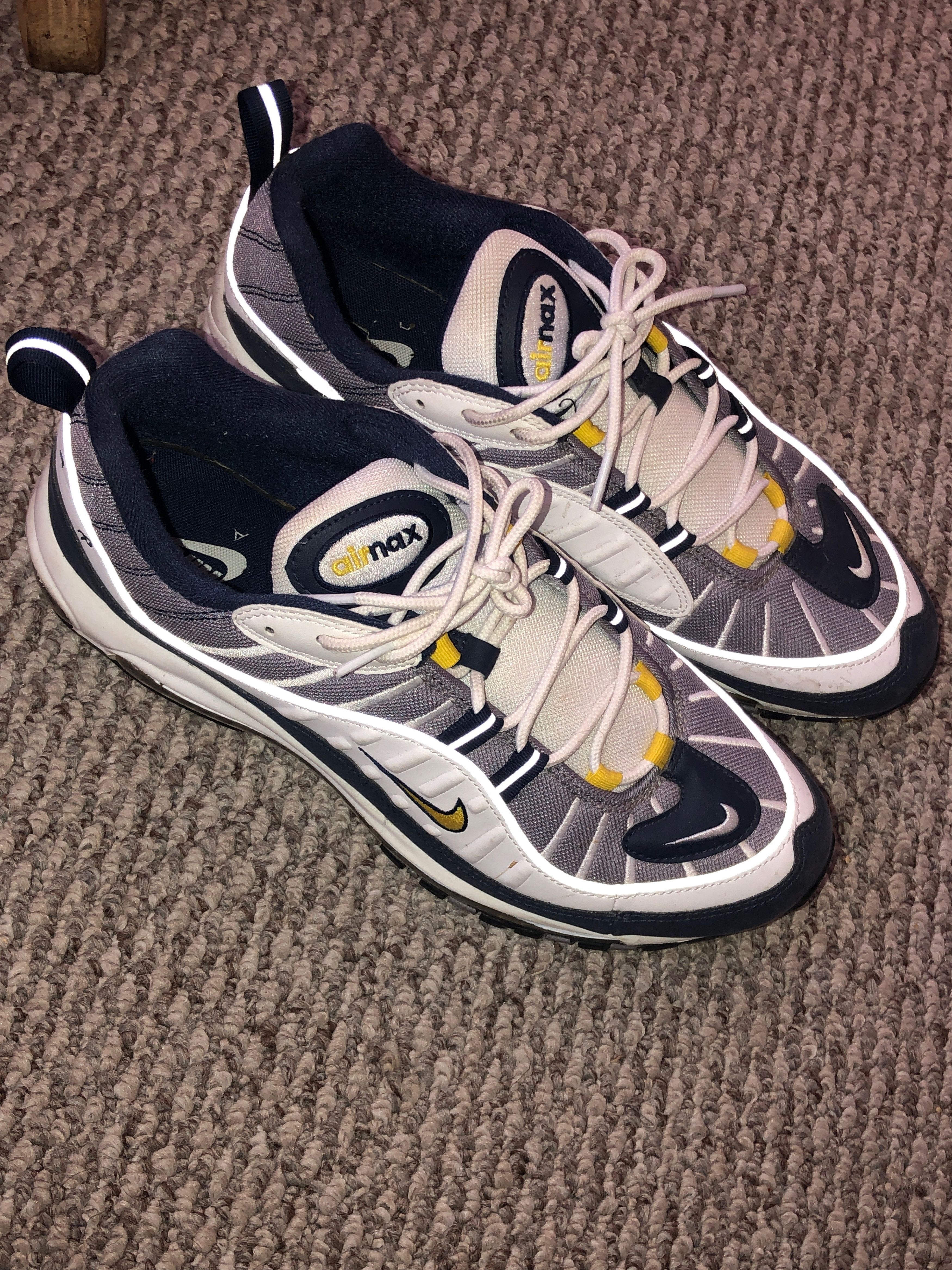 Nike Nike Air Max 98 Tour Yellow Navy White | Grailed