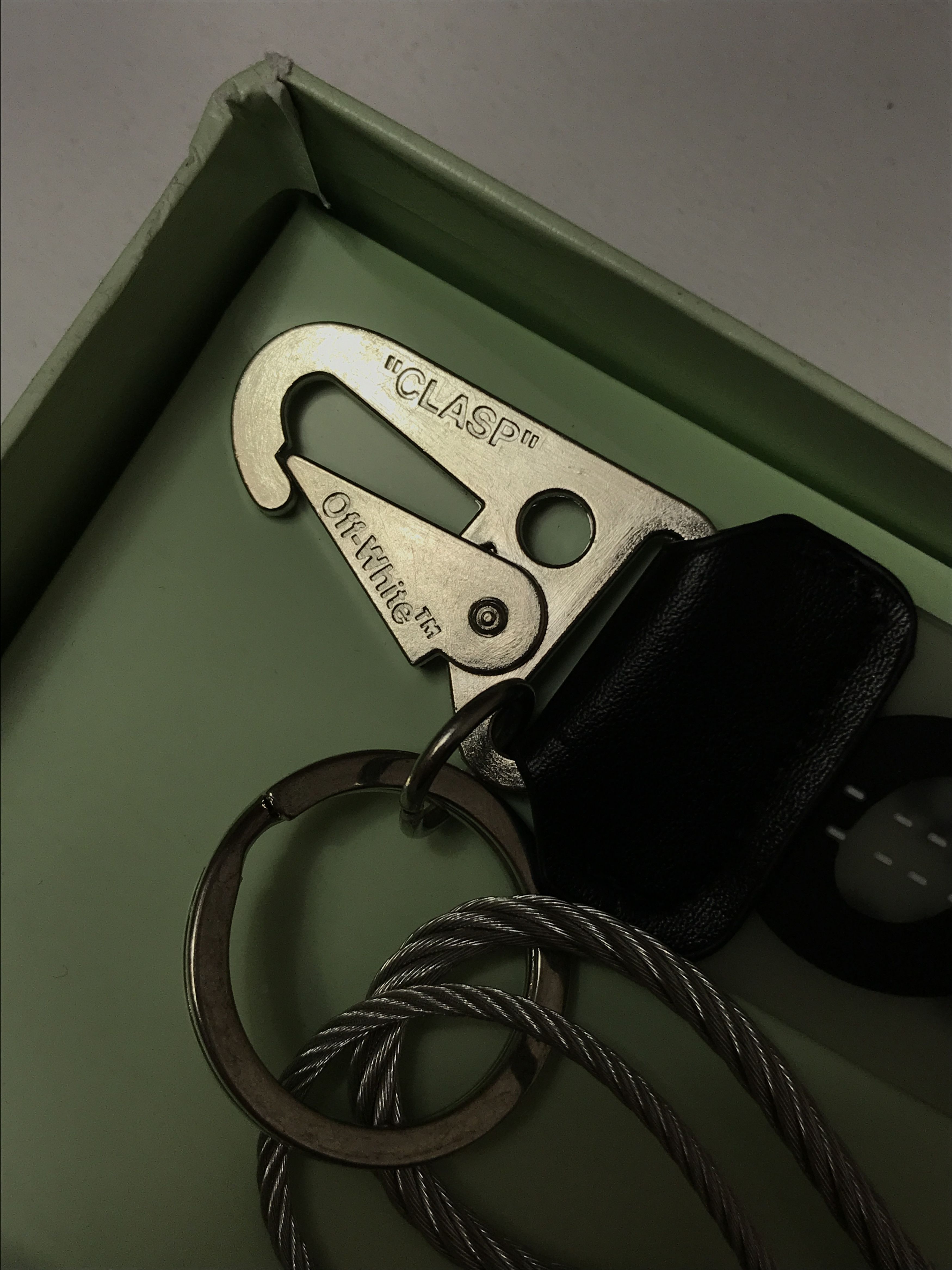 Off-White OFF-WHITE Keychain Pvc Rubber Transparent Black | Grailed