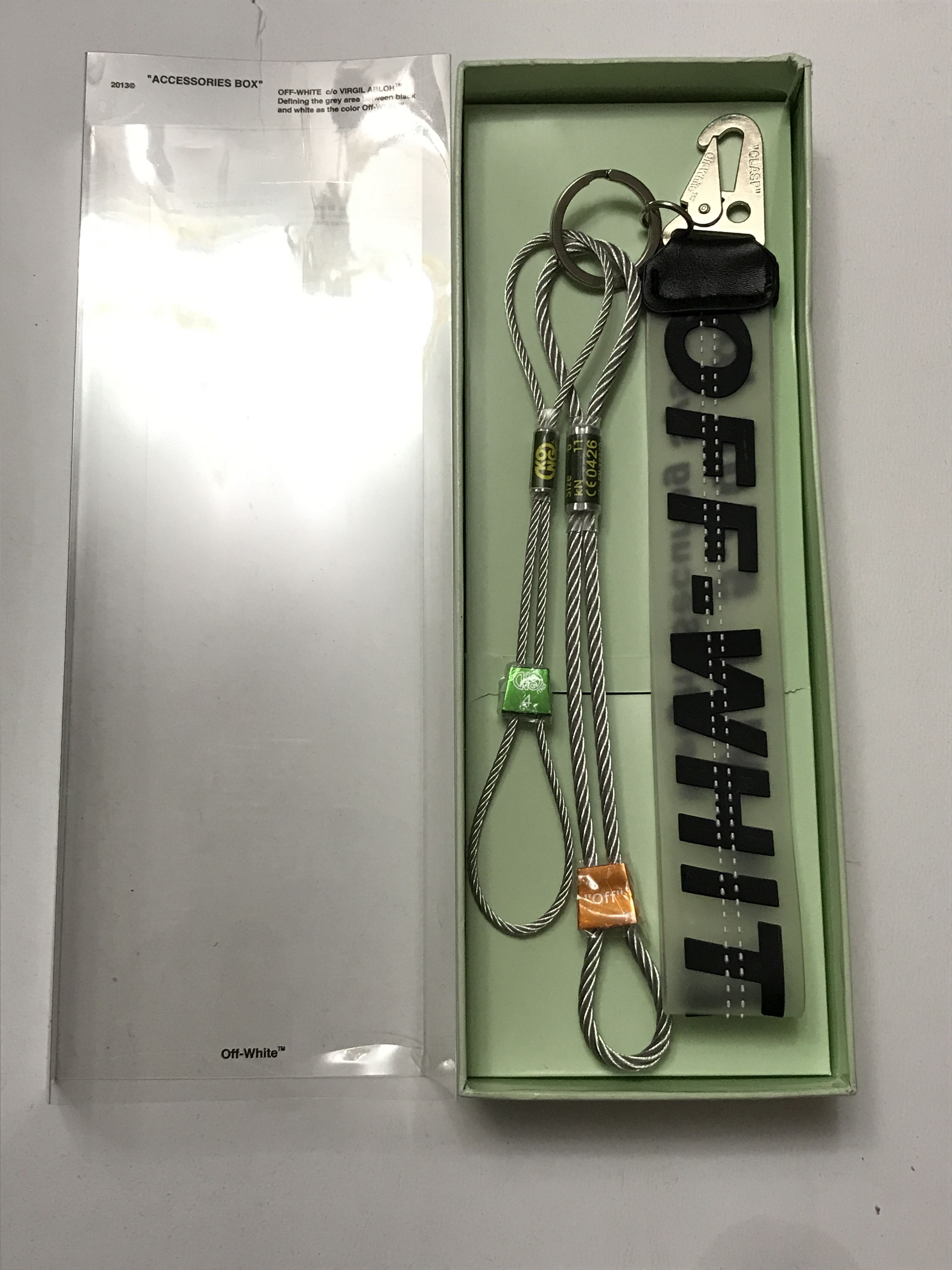 Off-White OFF-WHITE Keychain Pvc Rubber Transparent Black | Grailed