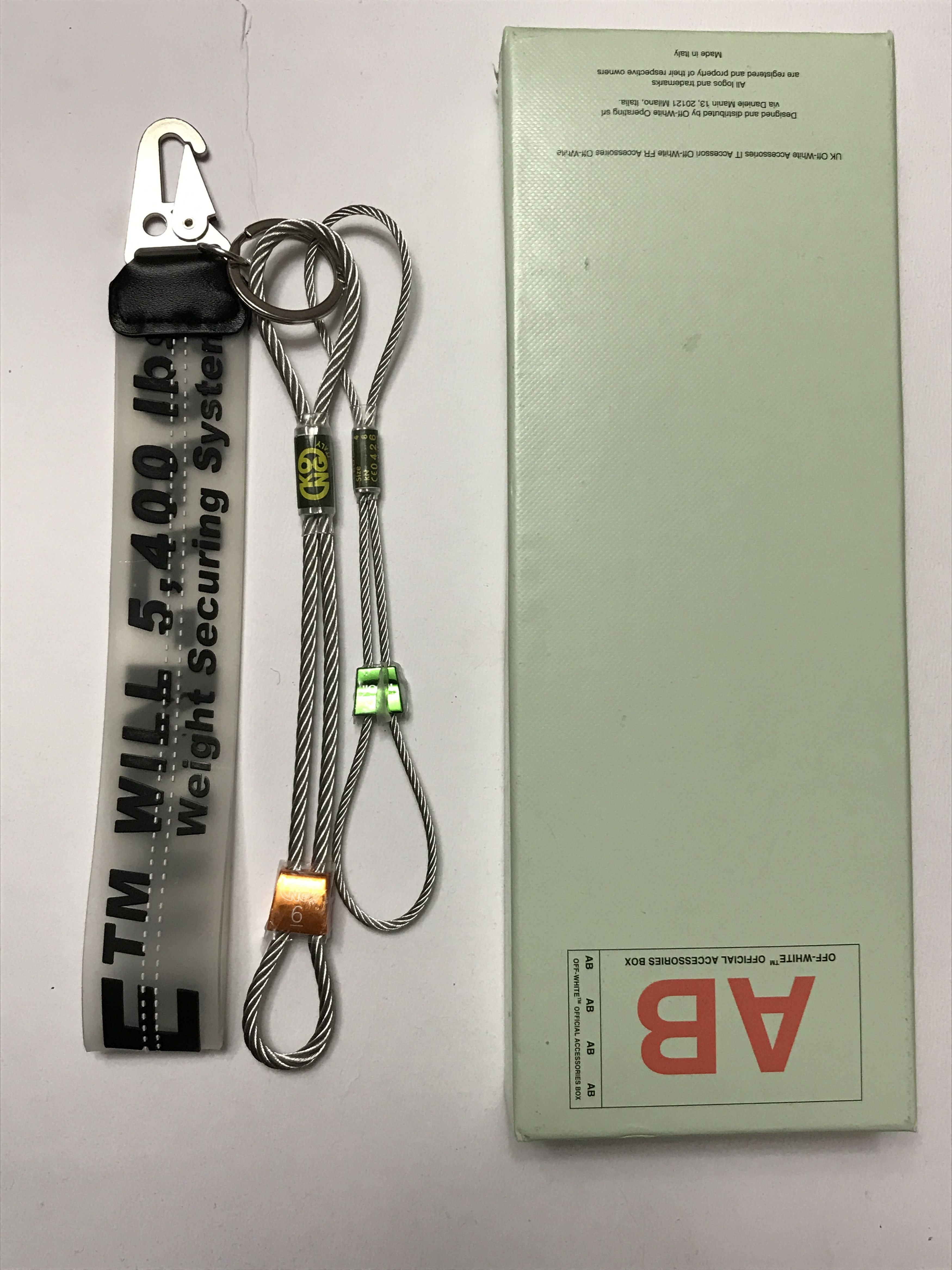 Off-White OFF-WHITE Keychain Pvc Rubber Transparent Black | Grailed