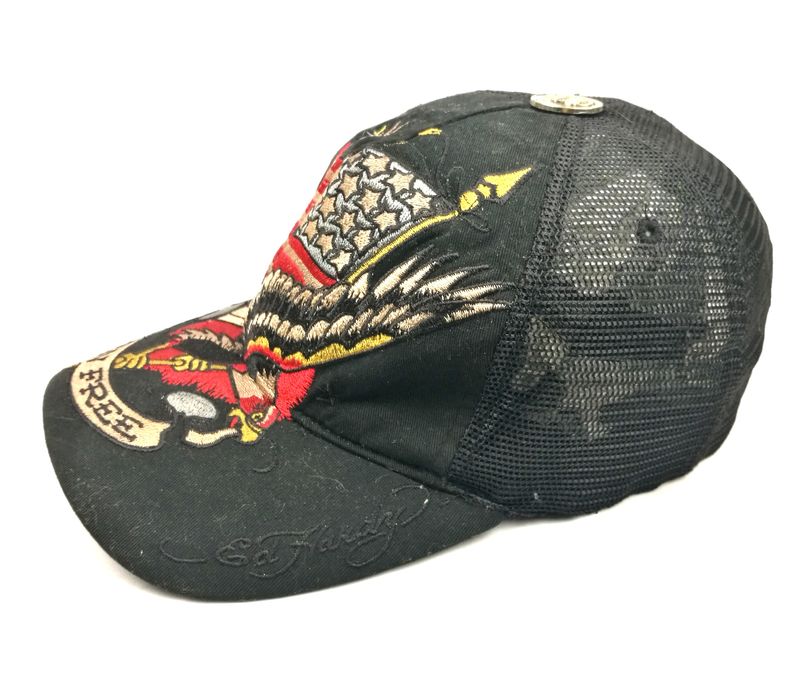 Ed Hardy Vintage Ed Hardy Trucker Hat embroidery cap | Grailed