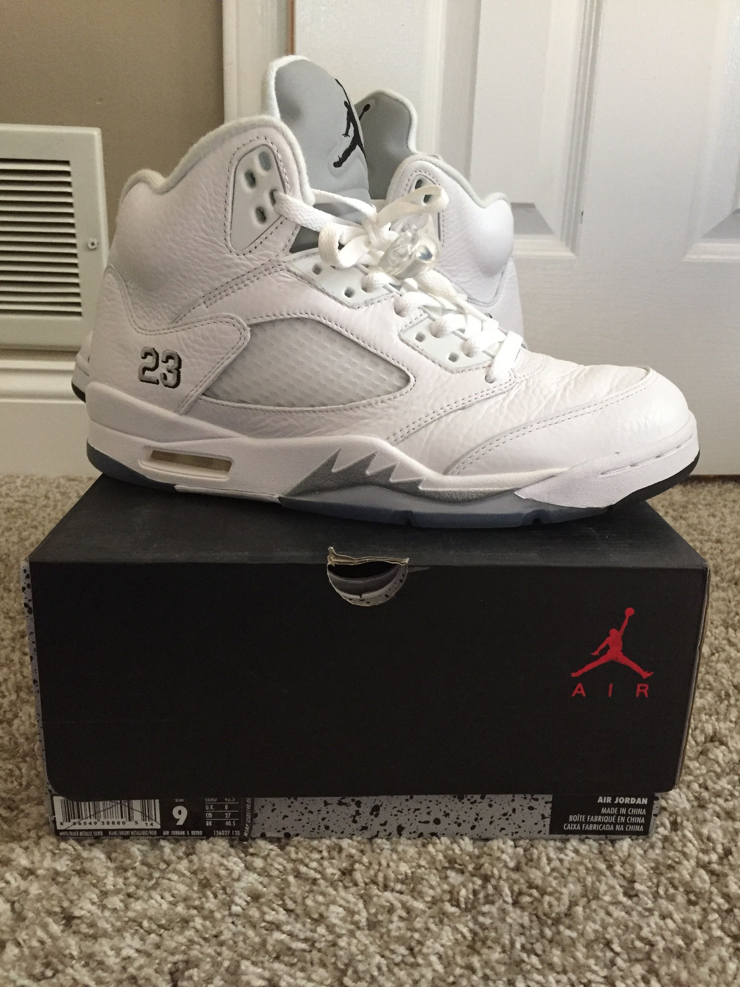 Jordan Brand Jordan 5 White Metallic | Grailed
