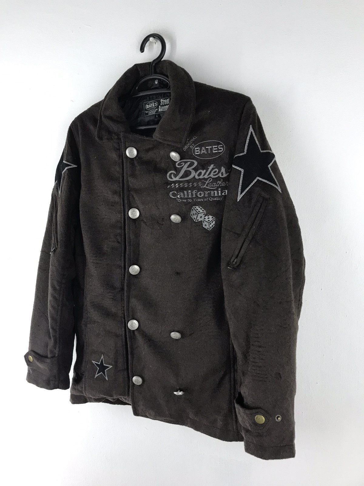 Sports Specialties RARE BATES RIDERS CAFE RACERS JACKET EMBRODERY LOGO ...