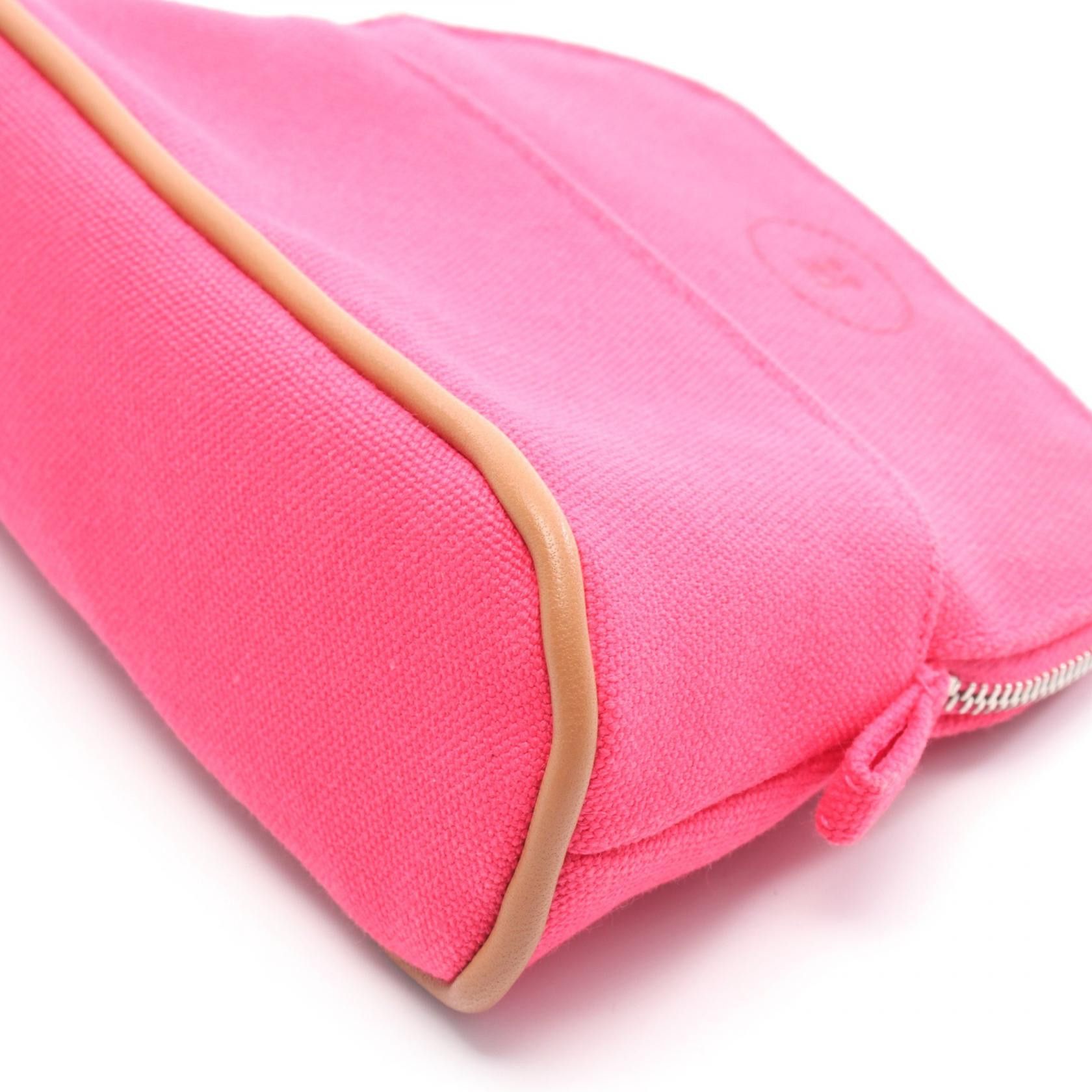 Hermes Hermes Hermes Bolide Pouch 15 Canvas Leather Pouch Canvas Vanity ...