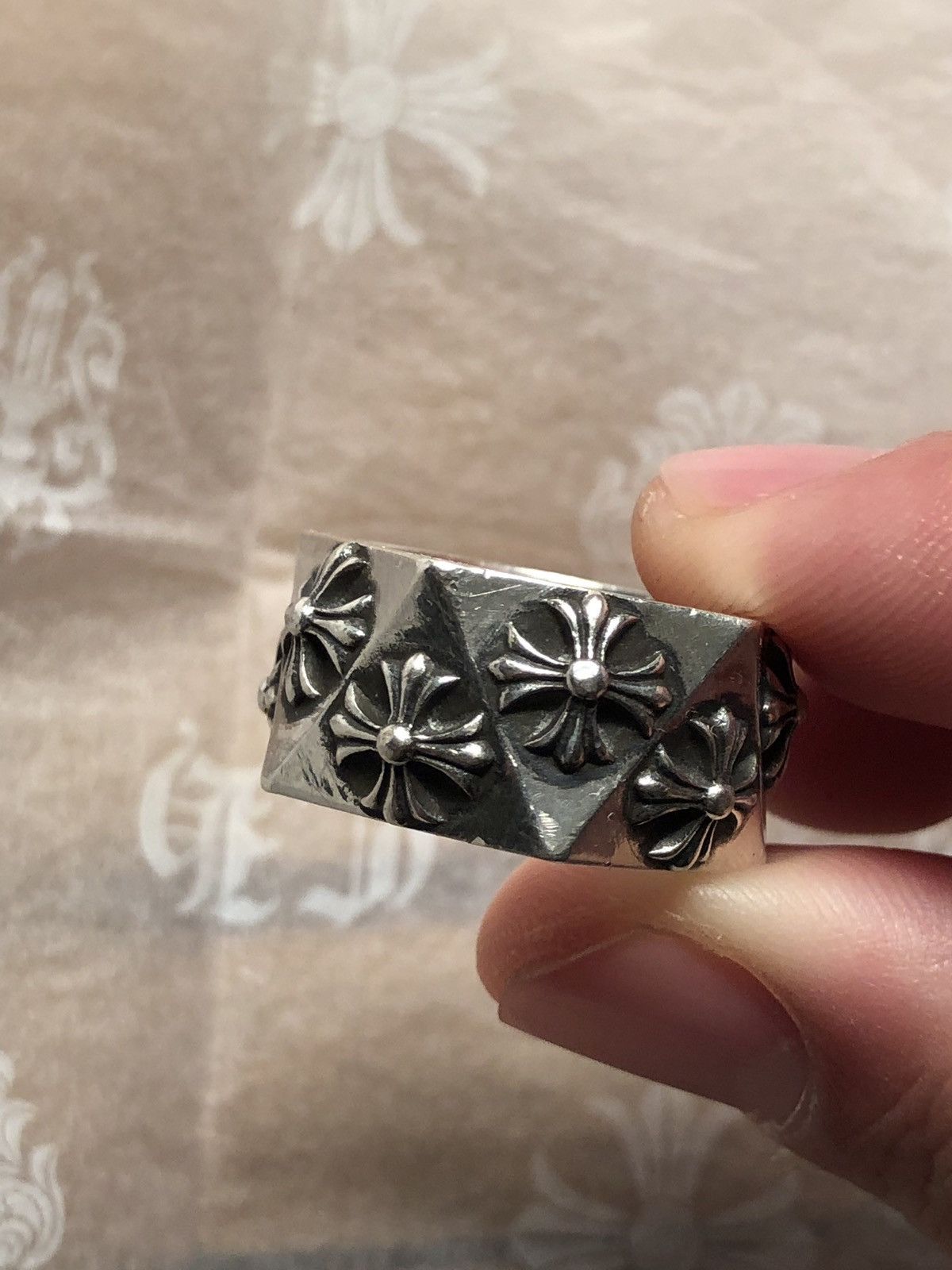 Chrome Hearts Chrome Hearts pentagon cross ring 2014 .925 sterling ...