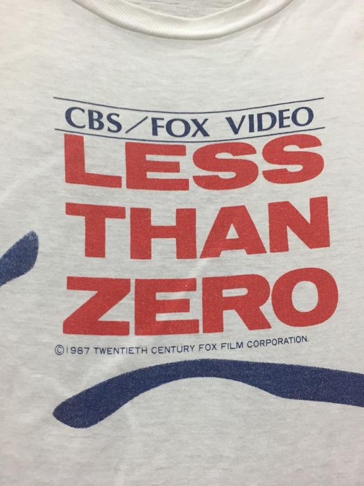 Vintage LESS THAN ZERO @1987 TWENTIETH CENTURY FOX FILM t shirts | Grailed