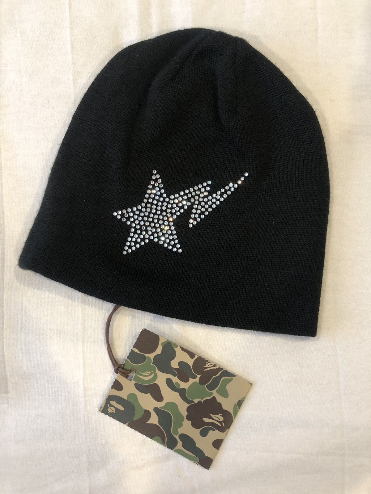 Bape 🔥RARE Bape swarovski star beanie Bapesta A Bathing Ape | Grailed