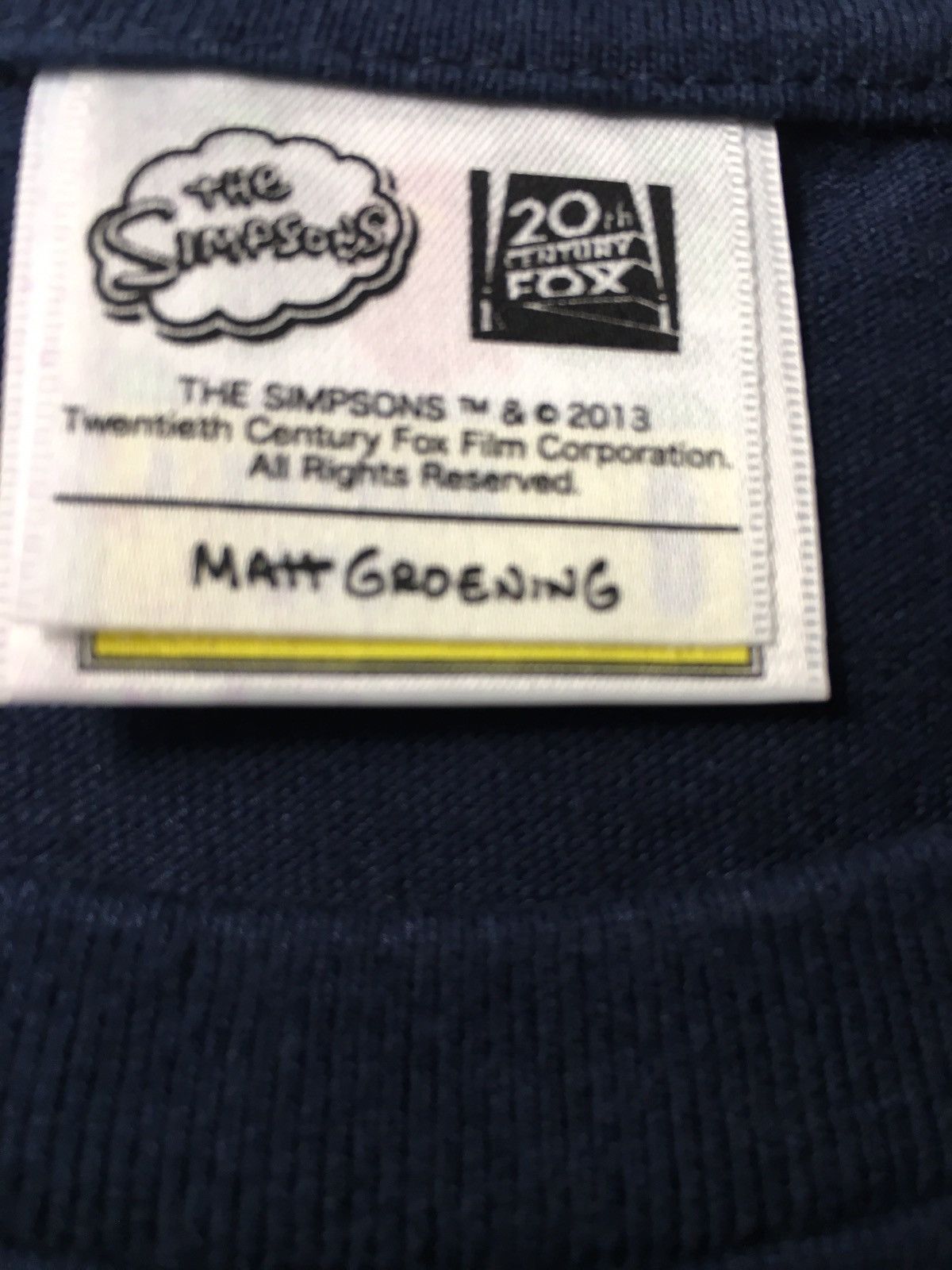 Bape SS14 A Bathing Ape Simpsons Collab Tee Navy Small Baby Milo Bape ...