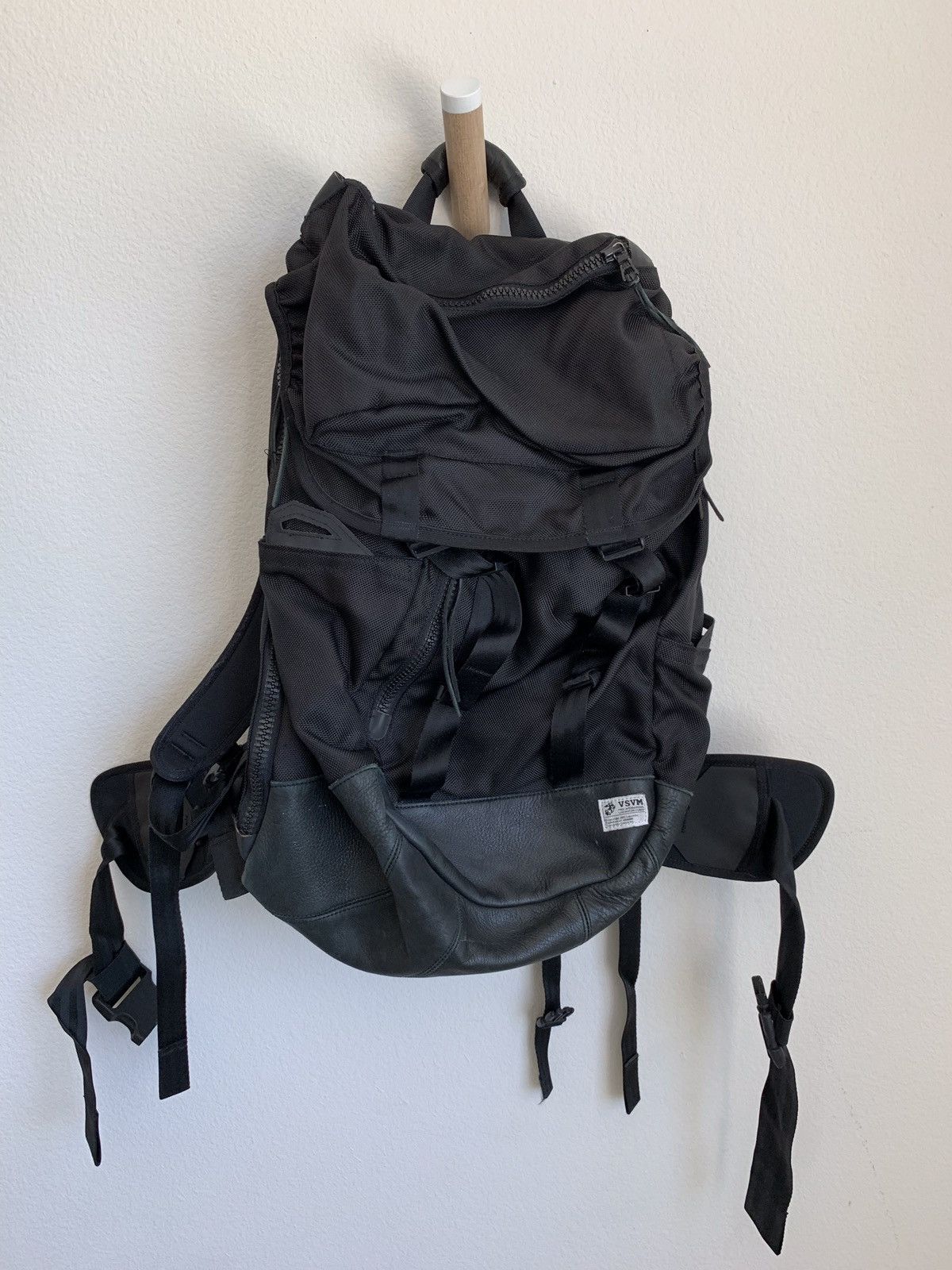 Visvim Visvim 25L Ballistic Nylon Backpack Black Elk Leather | Grailed