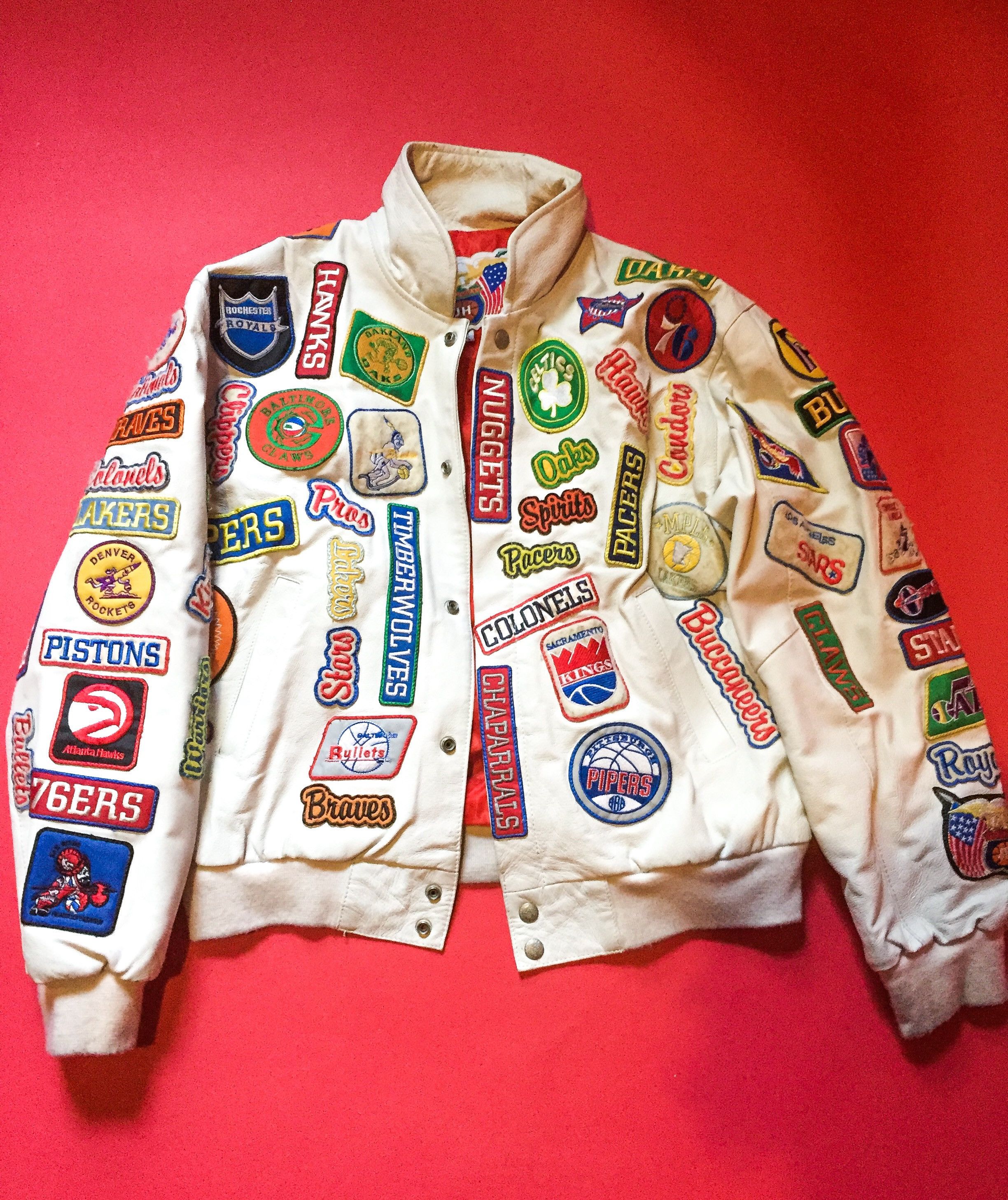 Jeff Hamilton × NBA × Vintage White Leather Vintage NBA Jeff Hamilton ...