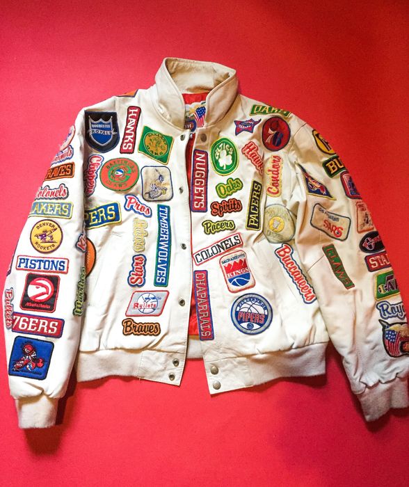 Vintage White Leather Vintage NBA Jeff Hamilton Jacket Supreme | Grailed