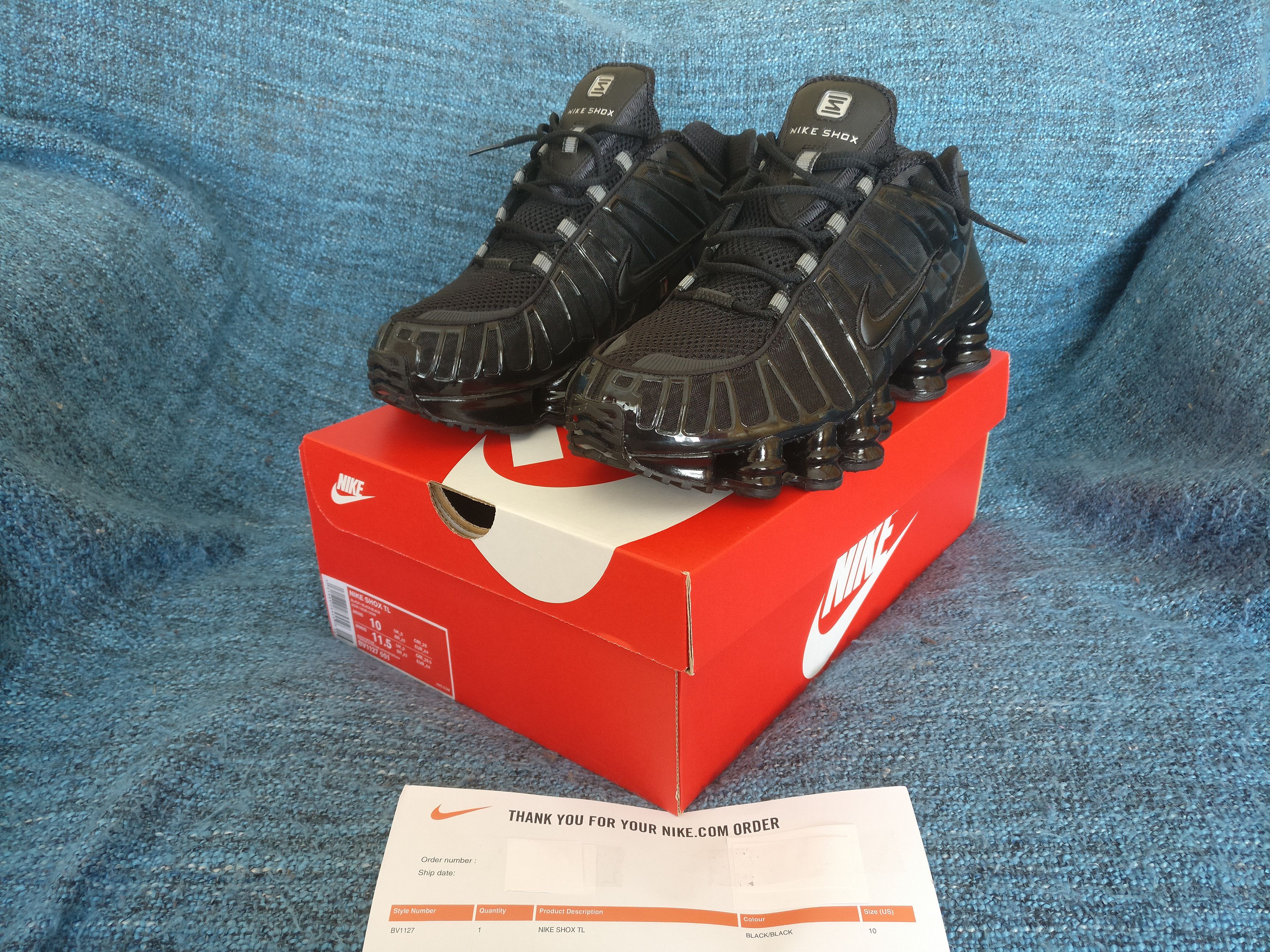 Nike Shox TL Triple Black DS | Grailed