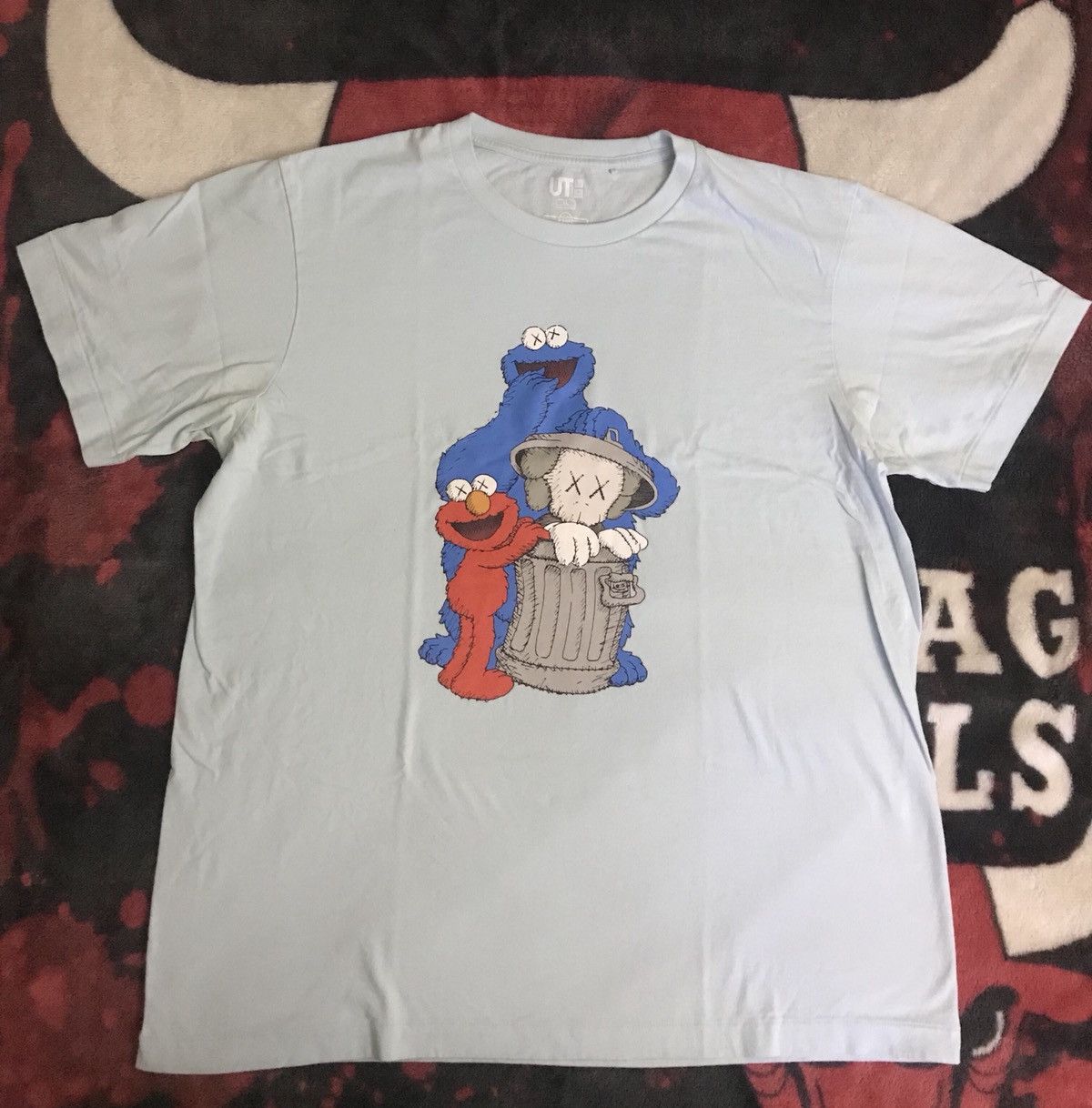 Uniqlo Uniqlo x Kaws x Sesame Street Shirt Blue Elmo Companion | Grailed