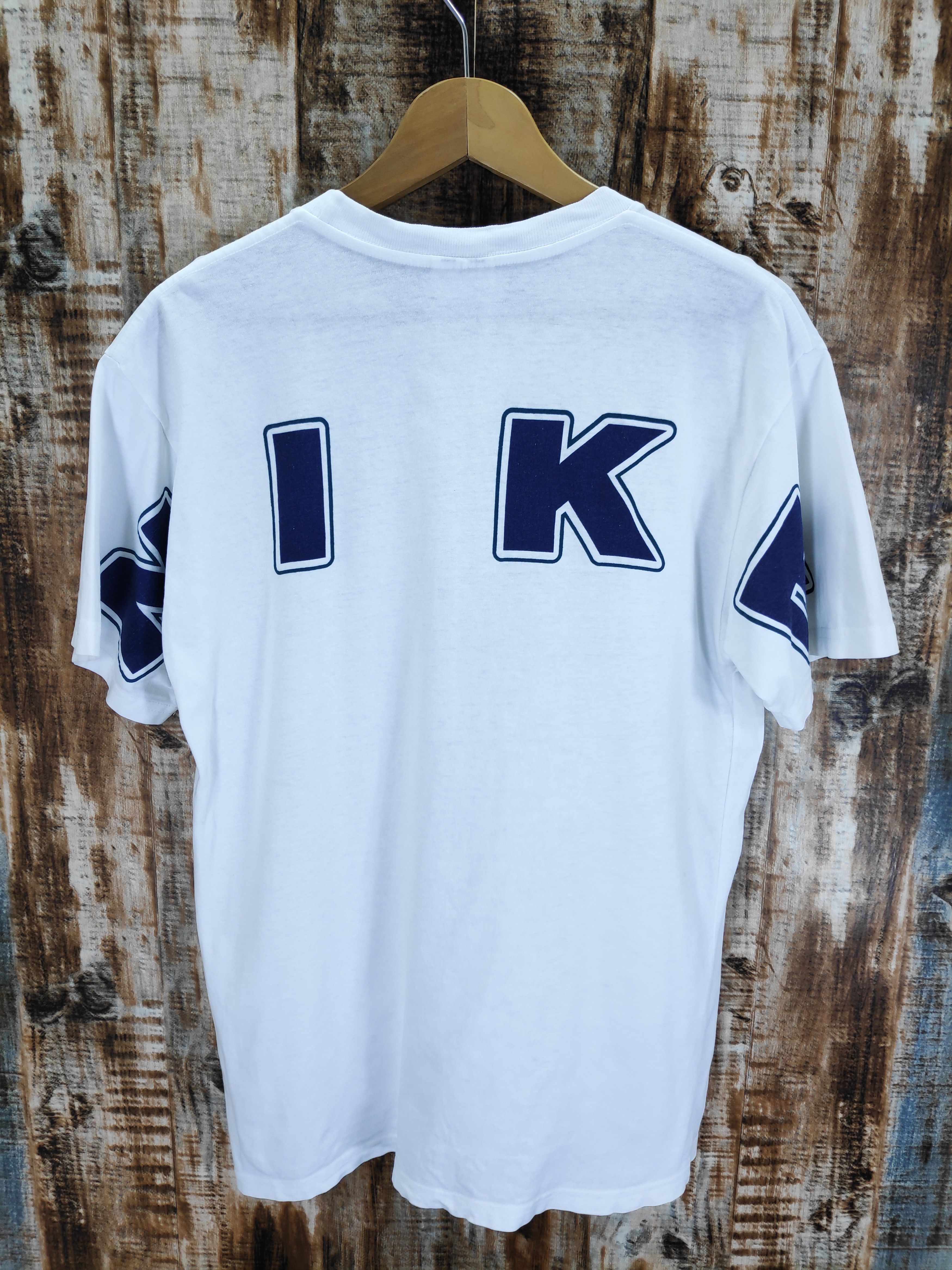 Nike Vintage 90s NIKE block logo White Tee Shirt Nike Retro | Grailed