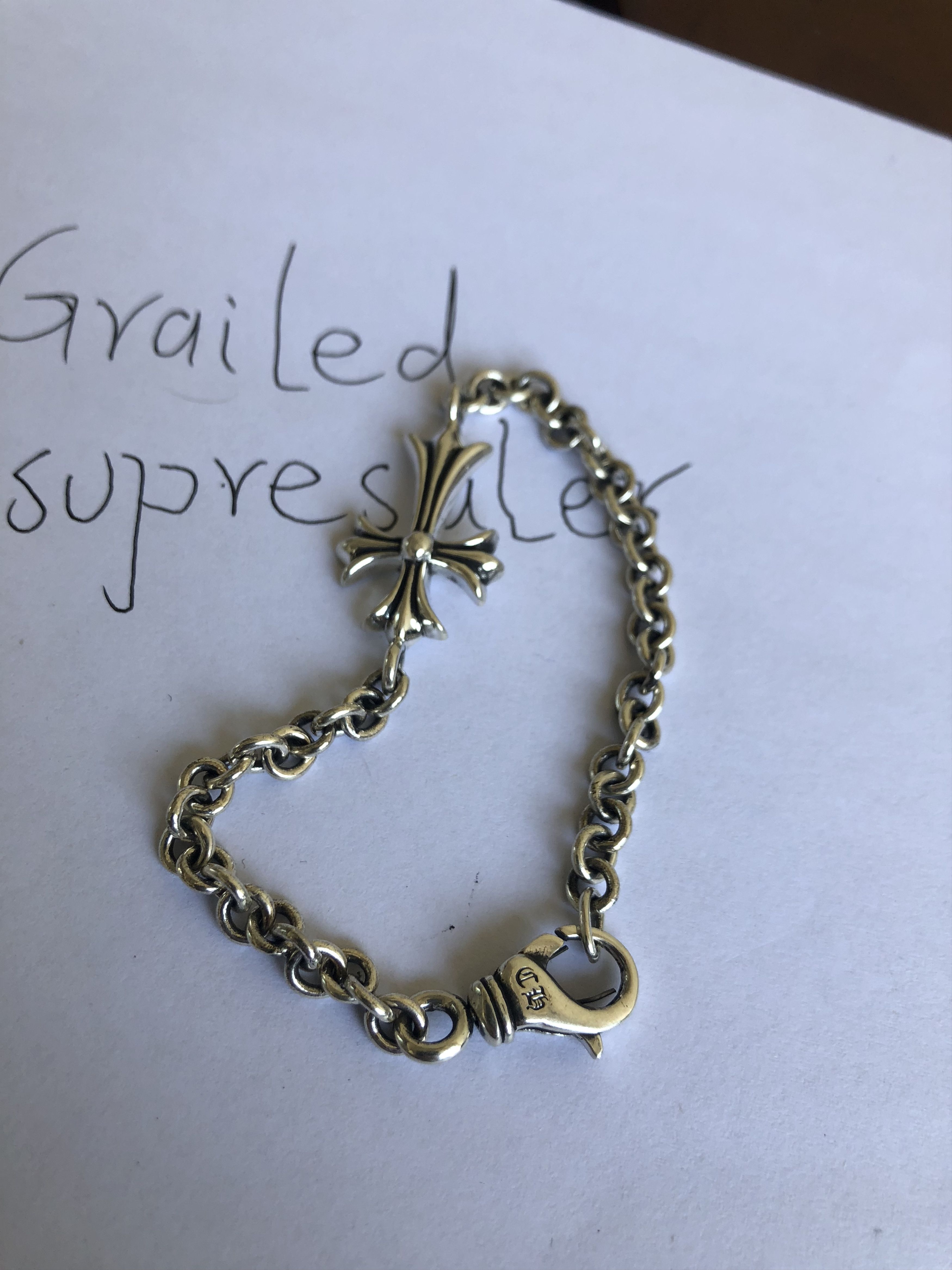 Chrome Hearts Chrome Hearts Cross Pendant Chain Bracelet | Grailed