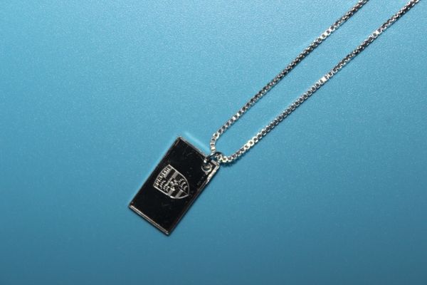 Porsche Design Sterling Silver Porsche Logo Charm Pendant Chain ...