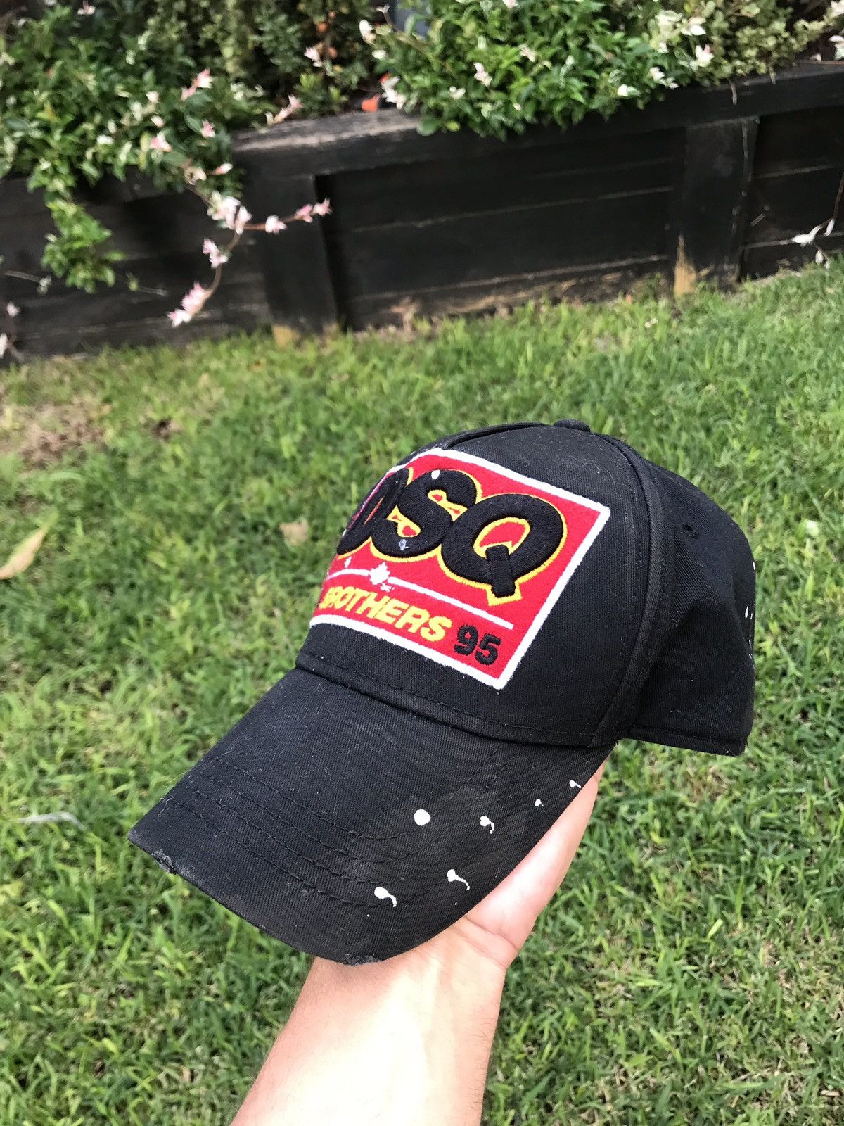 Dsquared2 Dsquared DSQ Brothers Logo Paint Splatter Cap | Grailed