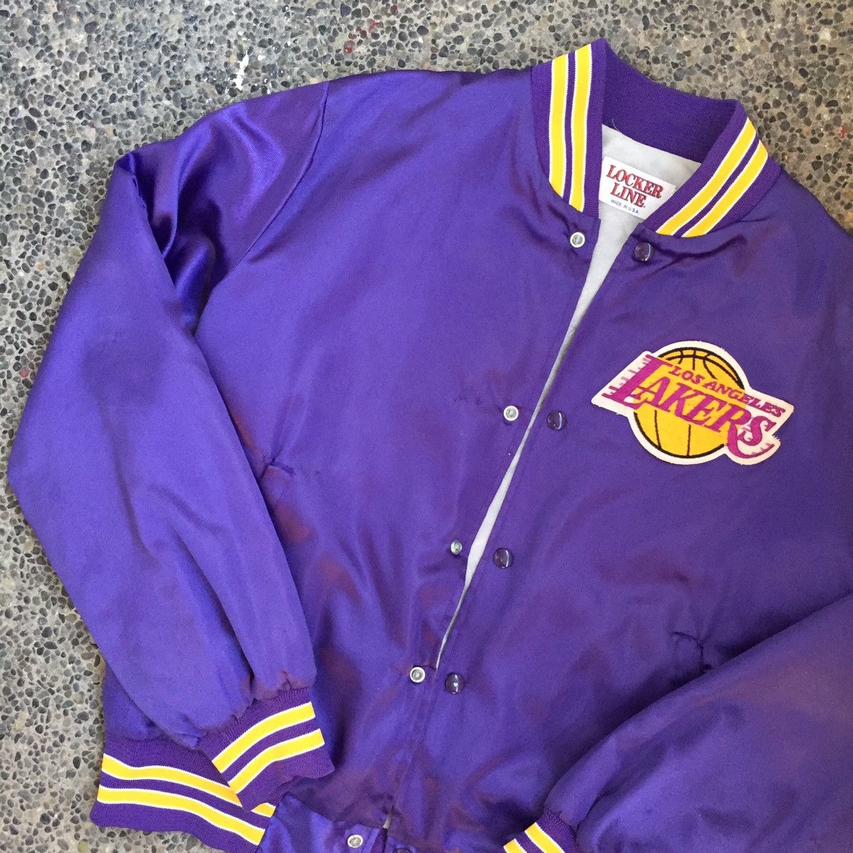 Vintage Vintage Locker Line Jacket L.A LAKERS | Grailed