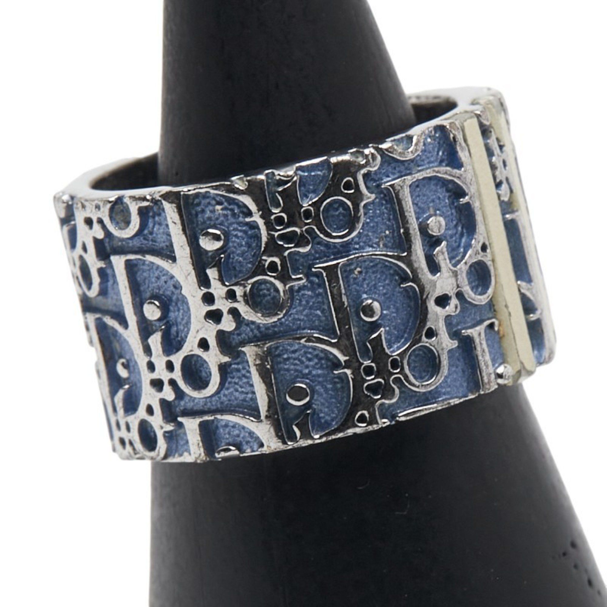 Dior Christian Dior Dior Trotter Ring #6 Silver Blue Metal Women's ...