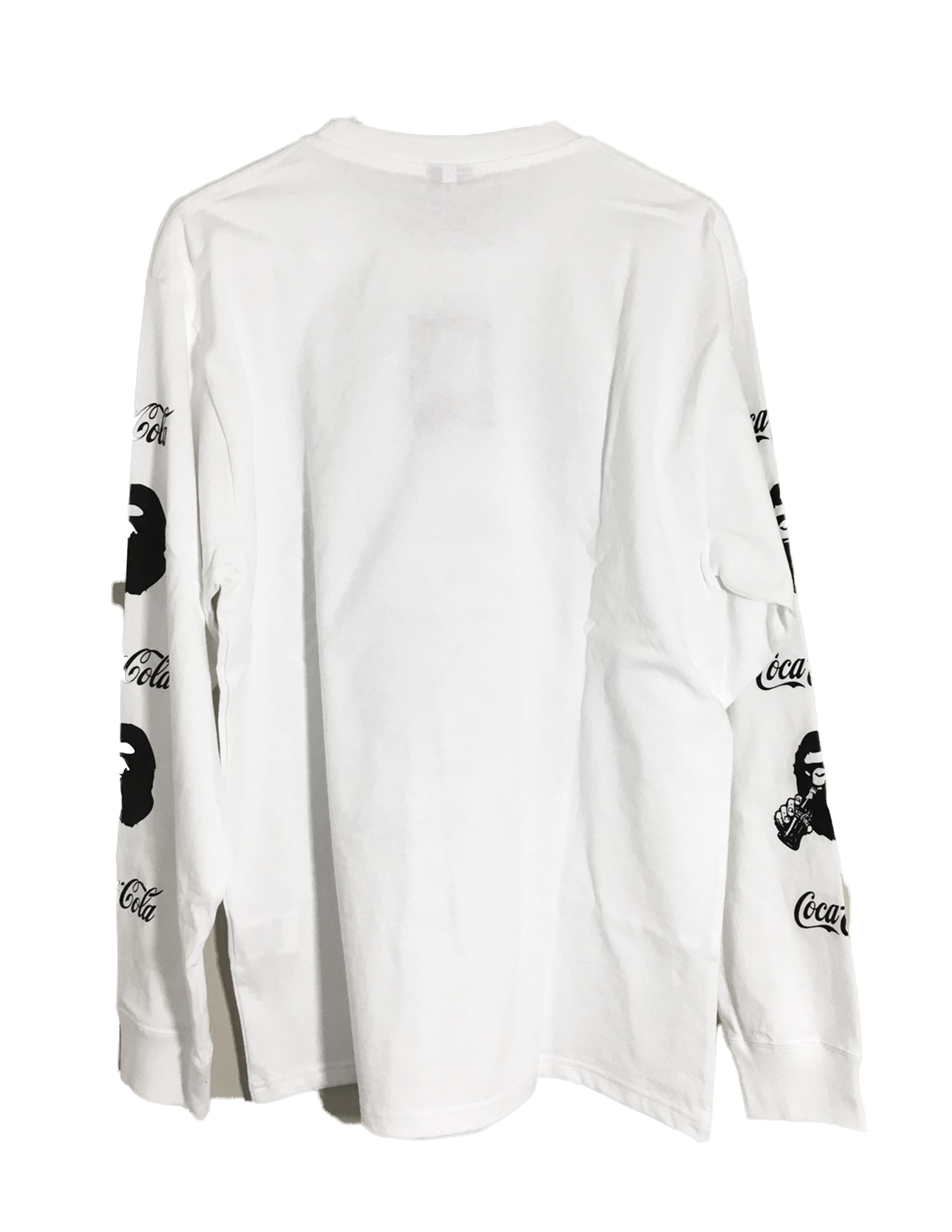 Bape Bape X Coca Cola A bathing ape drinks Coke LS white Tee size Xl ...