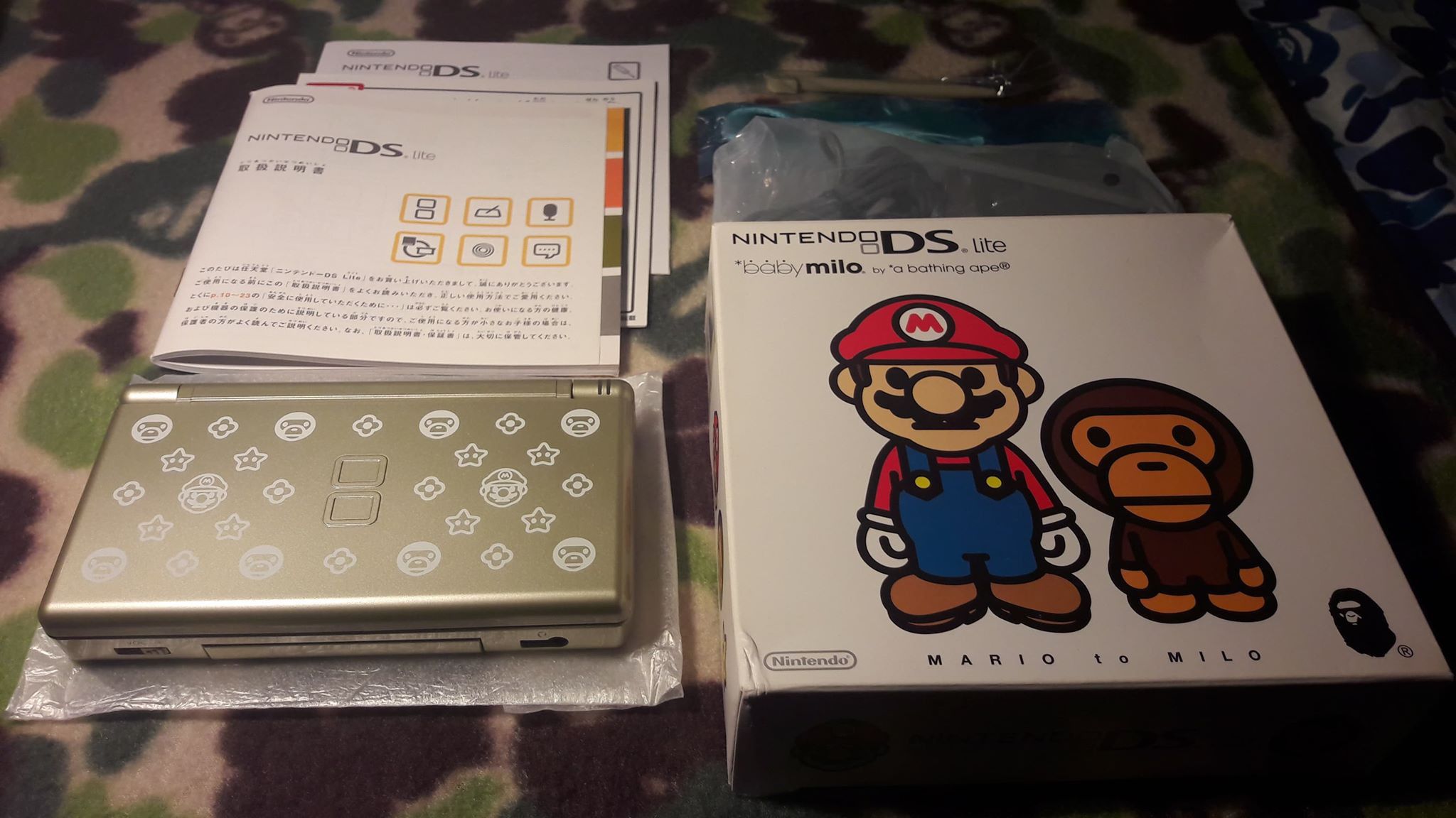 Bape × Nintendo A Bathing Ape x Nintendo DS Lite Gold Mario Bros Baby ...