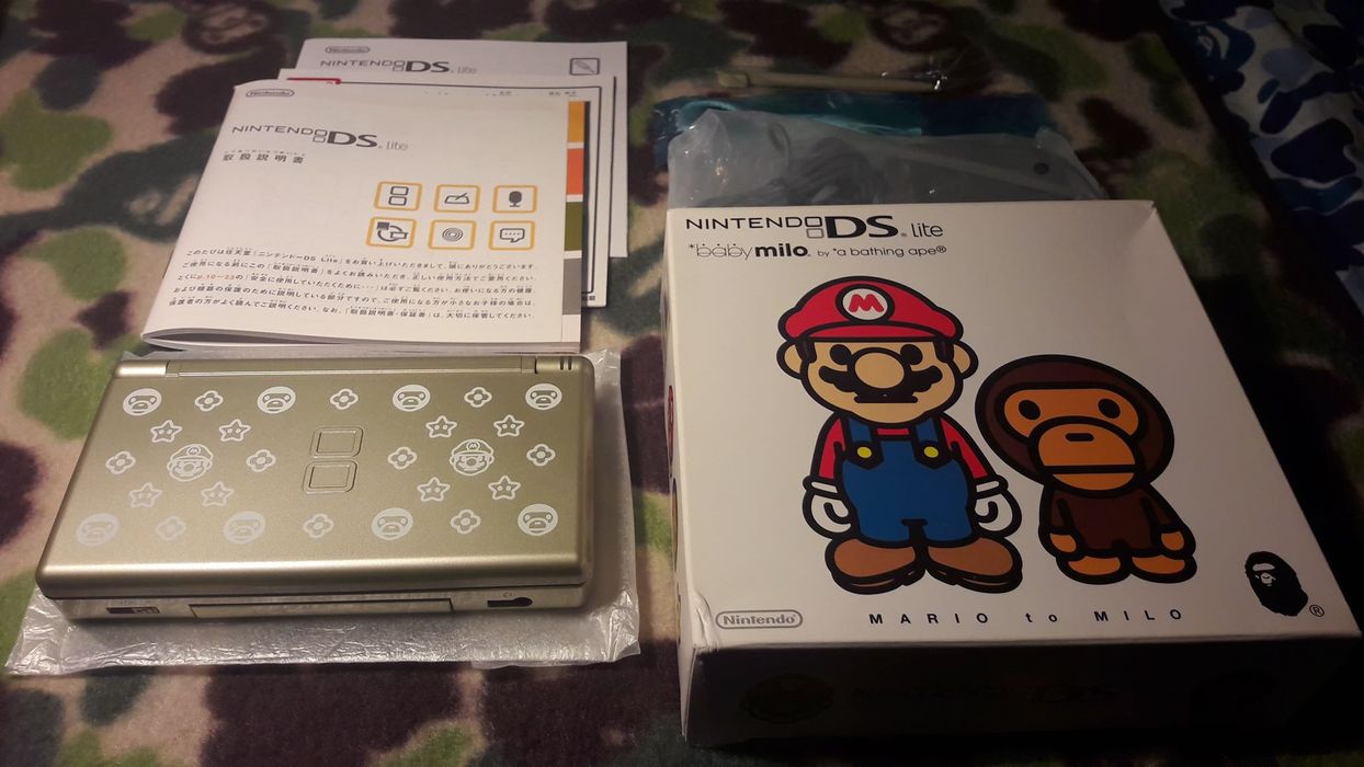 Bape A Bathing Ape x Nintendo DS Lite Gold Mario Bros Baby 2008 | Grailed