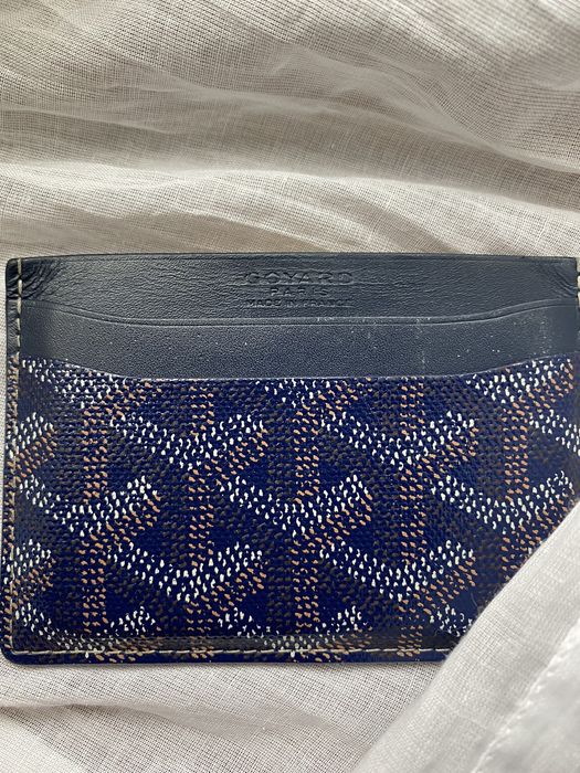 Goyard Navy Blue Goyard Card Case | Grailed