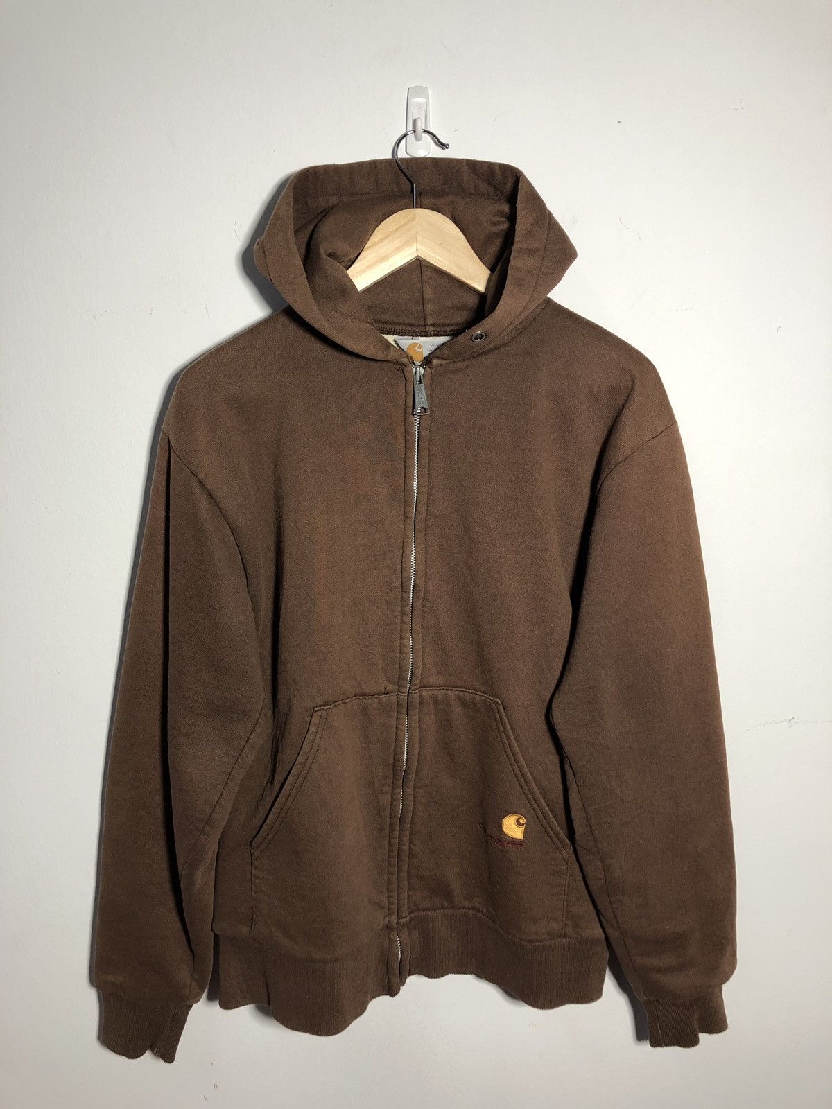 Vintage Vintage Carhartt Brown Hooded Zip Up Streetwear Supreme | Grailed