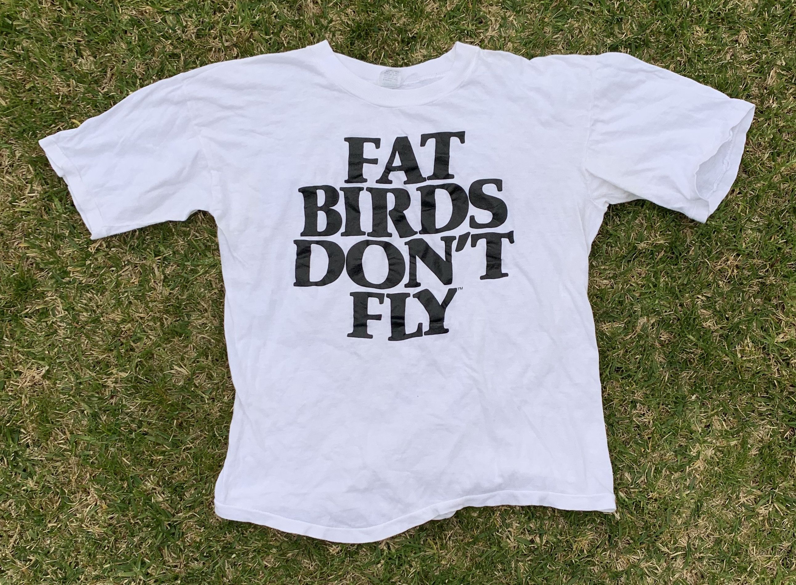Vintage Vintage 80's Fat Birds Don't Fly Biking T-Shirt Size XL | Grailed