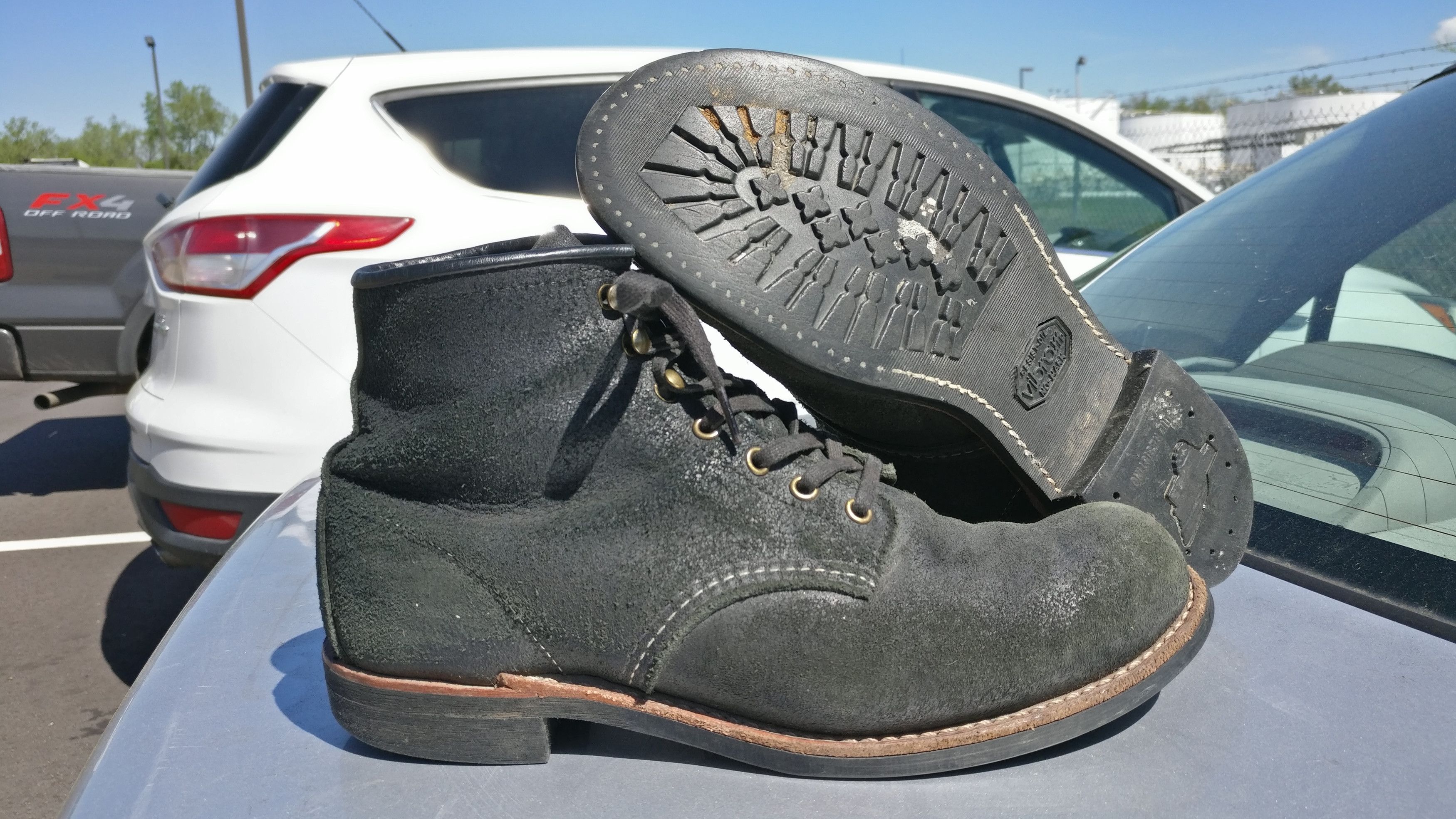 Red Wing 2955 Blacksmith in 9.5D Black Spitfire (Waxed Roughout ...