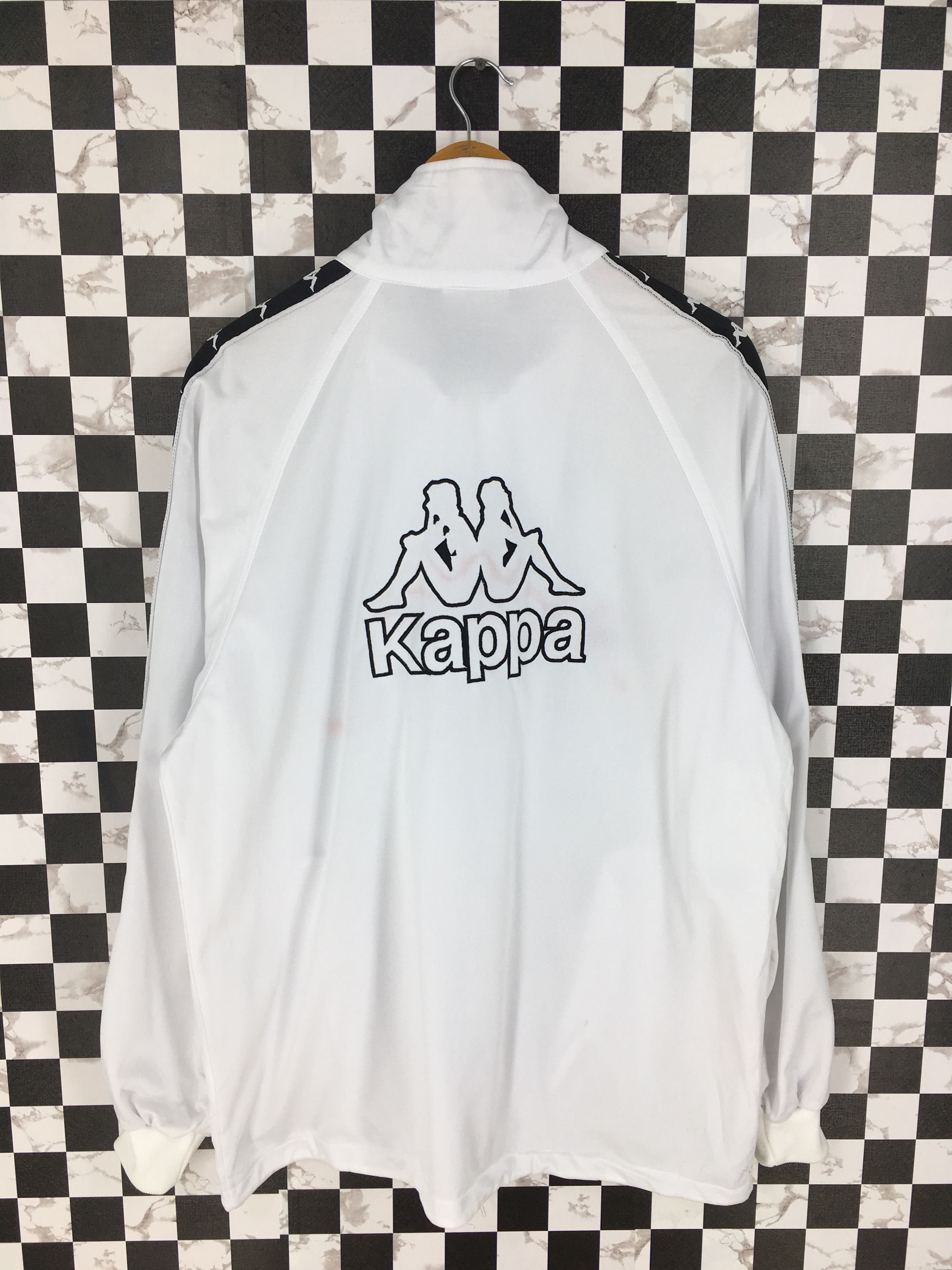Vintage Vintage 90's KAPPA Windbreaker Jacket White Unisex Medium Kappa ...