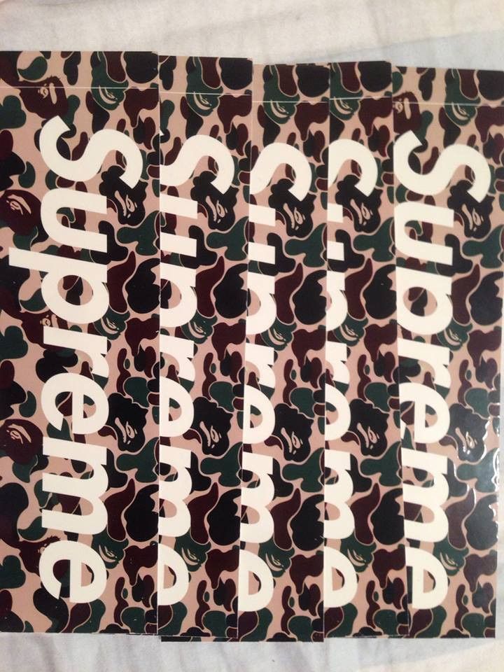 Bape × Supreme BAPE X SUPREME STICKERS (1) | Grailed