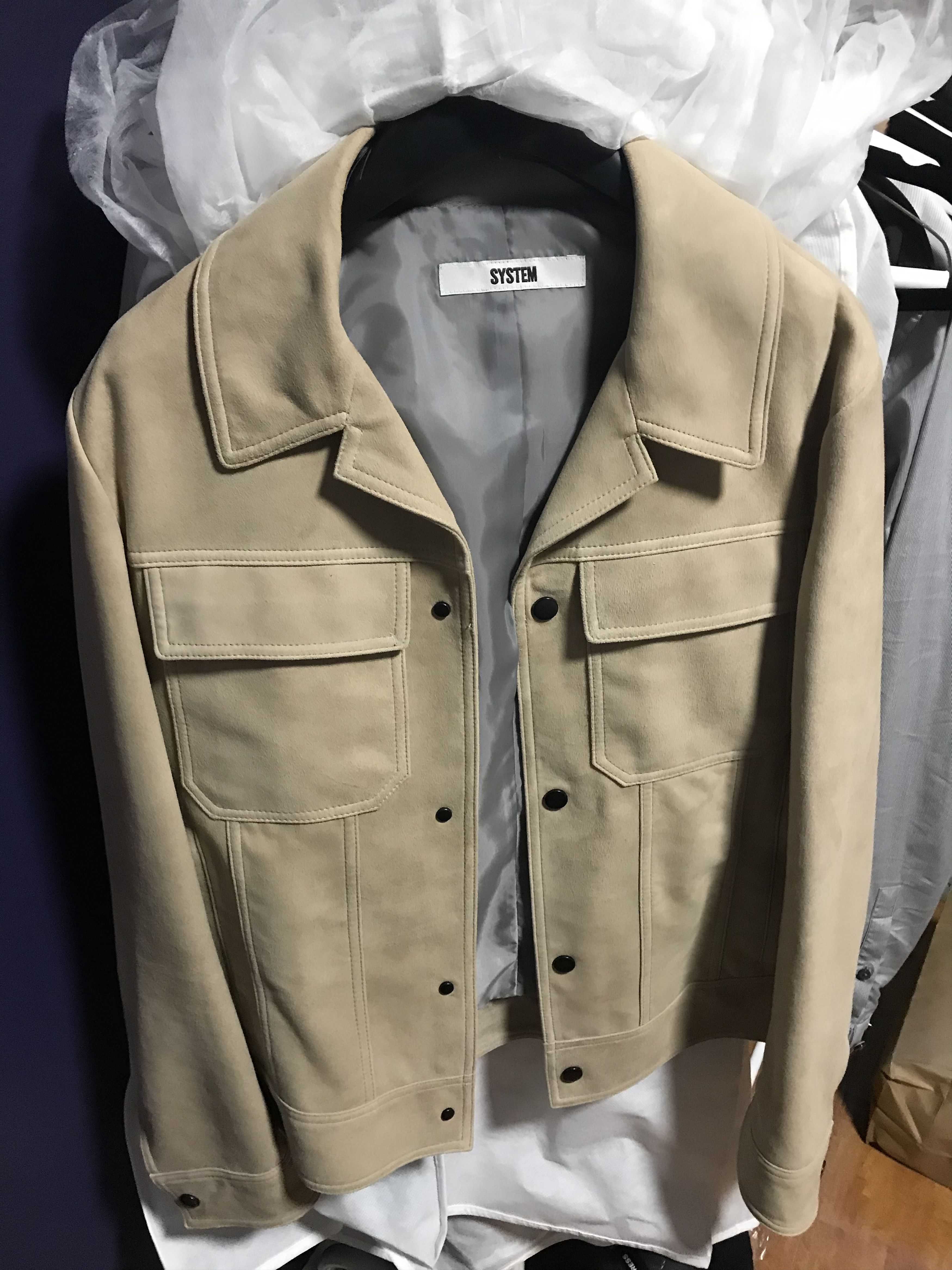 System Homme FINAL DROP System Homme Light Beige Suede Jacket | Grailed