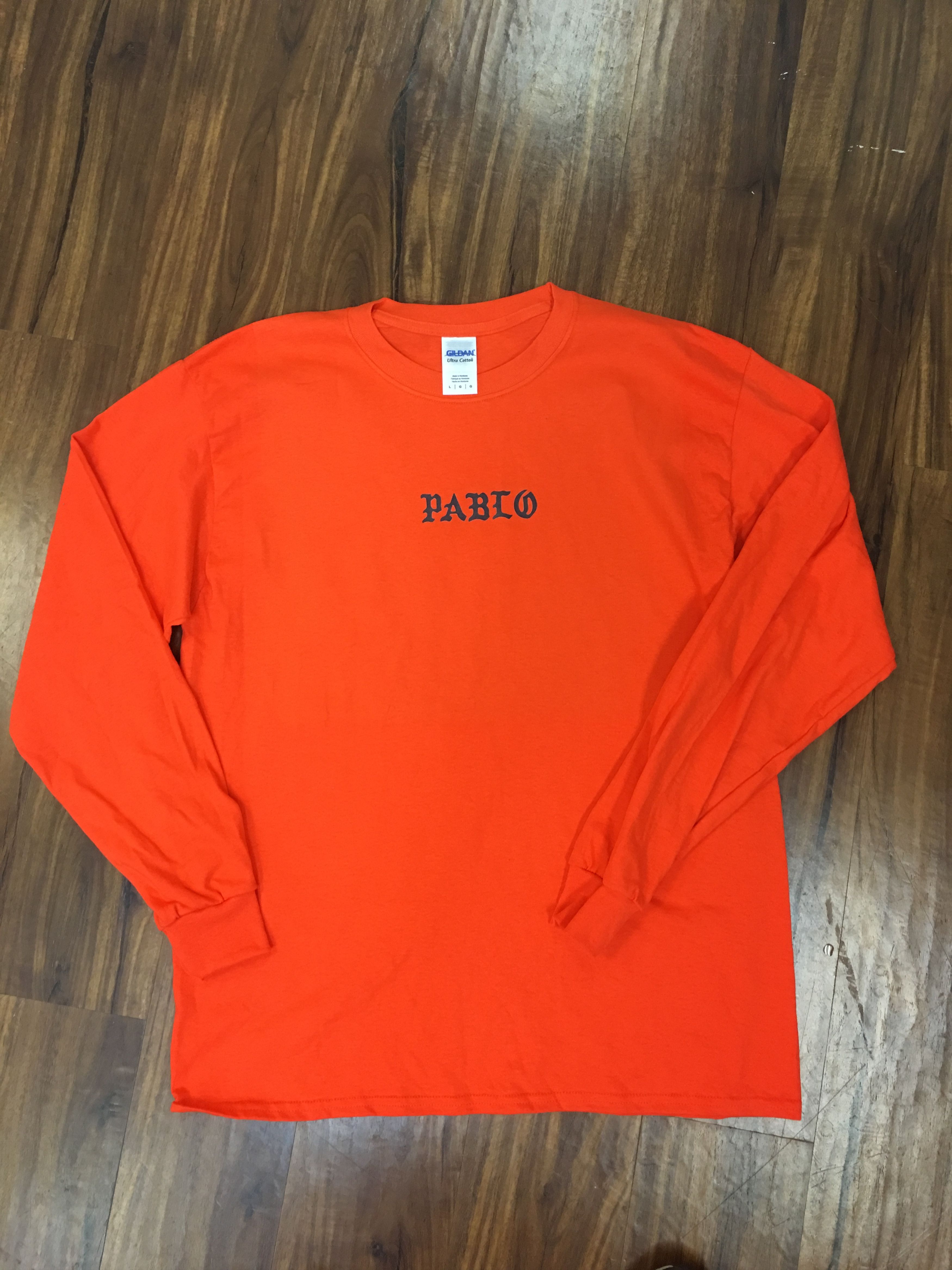Kanye West SAINT PABLO TOUR MERCH ORANGE LONG SLEEVE TLOP THE LIFE OF ...