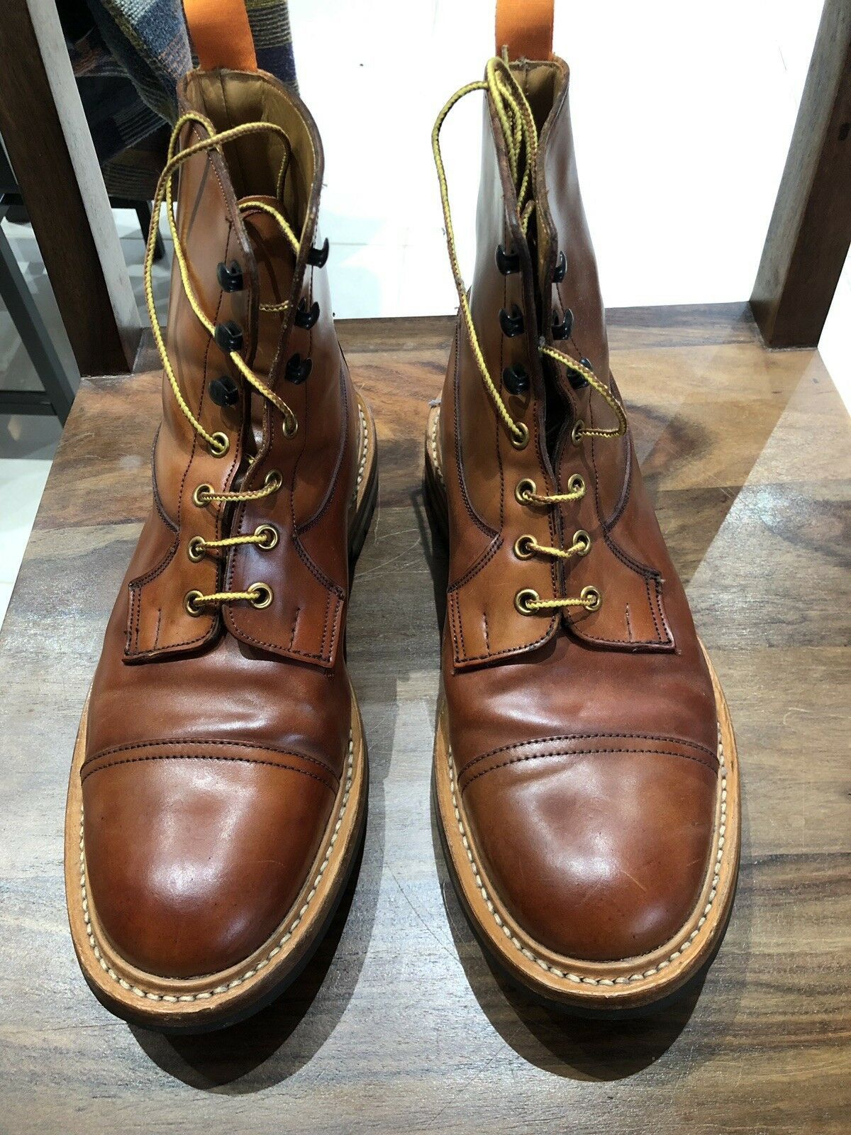 Trickers Orange Cordovan Super Boots style Allan fitting 5 | Grailed