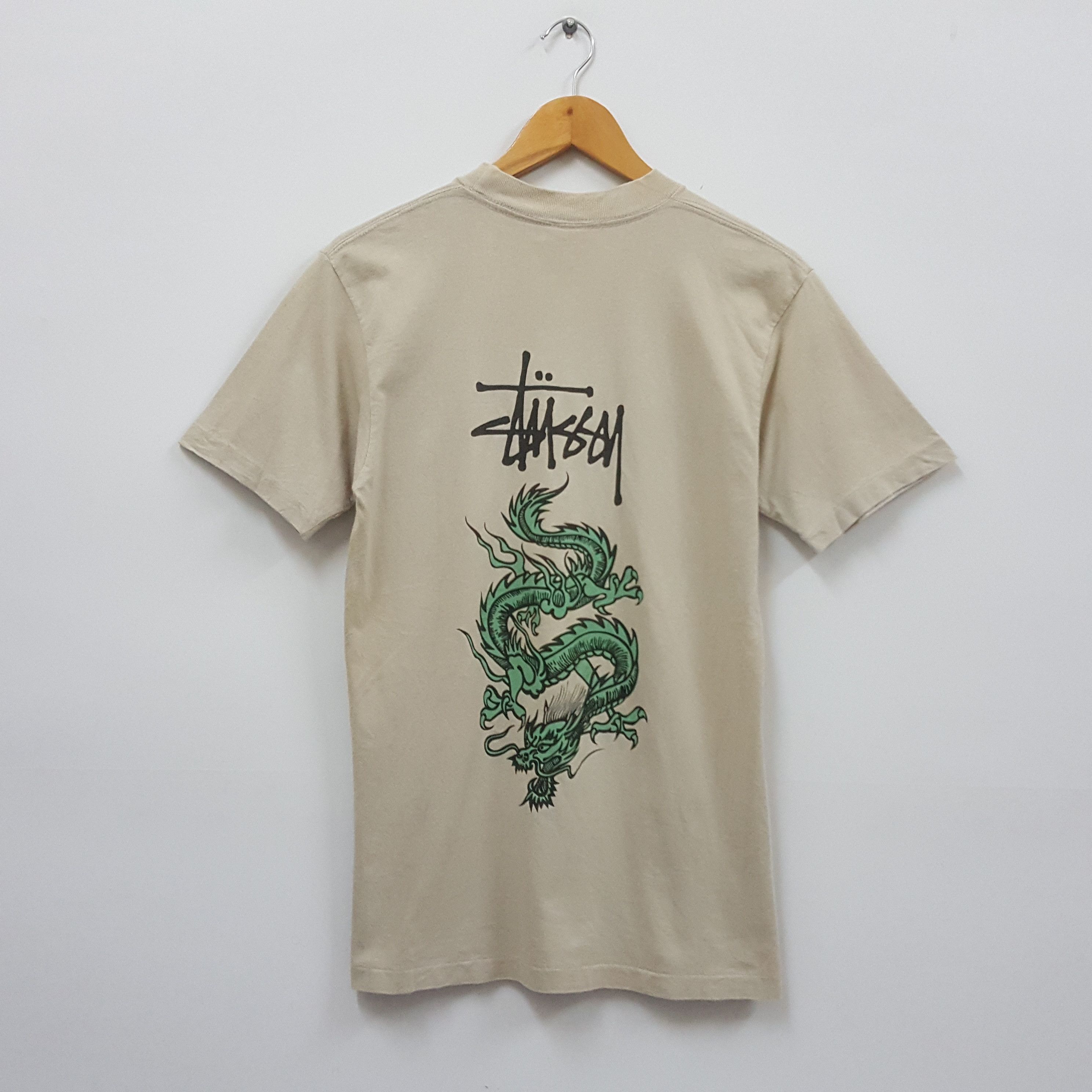 Stussy × Vintage Vintage 90's STUSSY dragon skateboards style design t-shirt made in USA | Grailed