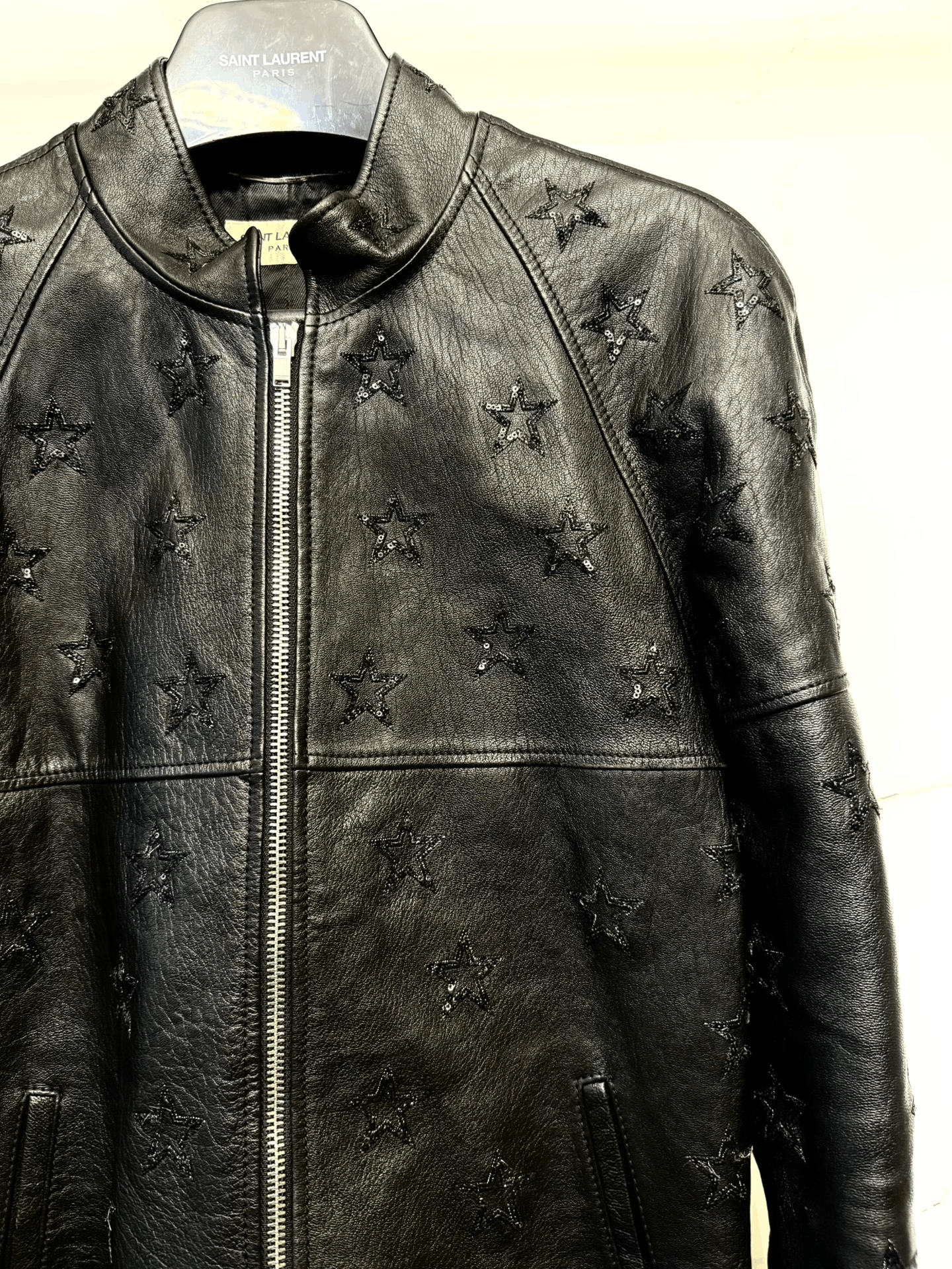 Saint Laurent Paris saint laurent star pattern leather jacket | Grailed
