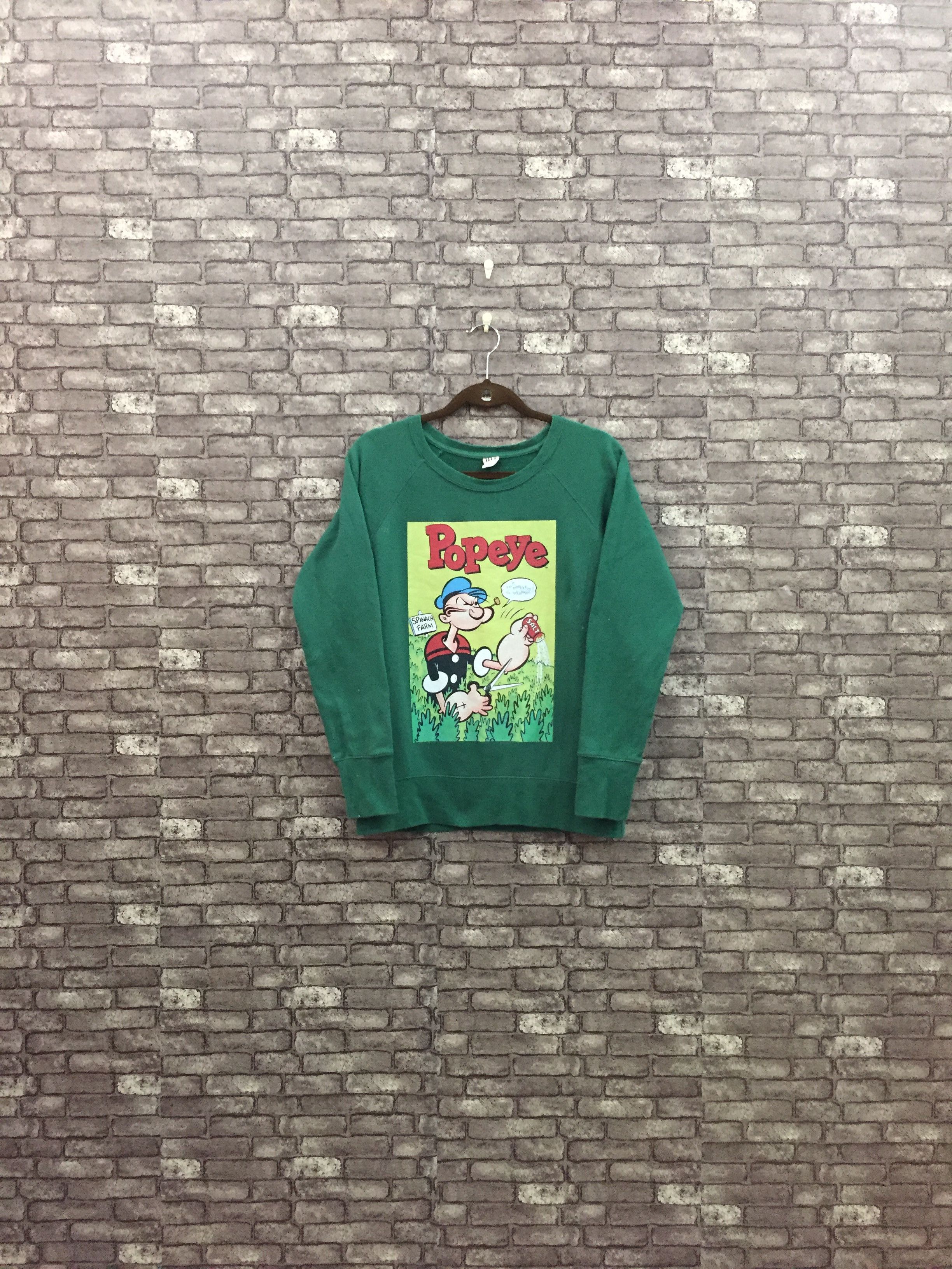 Uniqlo Popeye Sweatshirt / 90s Cartoon Shirt / Large | Grailed