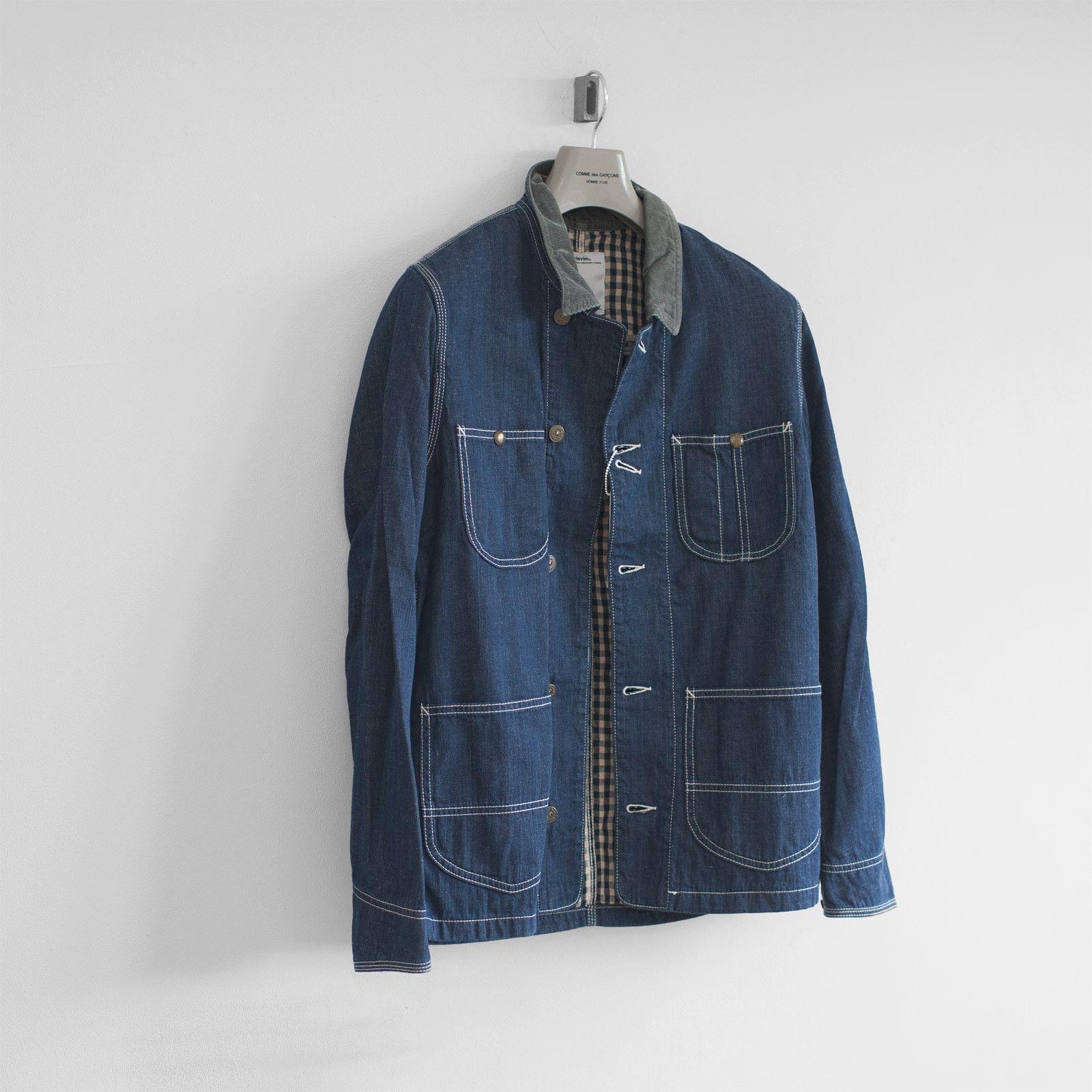 Visvim VISVIM F.I.L. SOCIAL SCULPTURE COVERALL LUXSIC COTTON JACKET INDIGO ONE WASH | Grailed