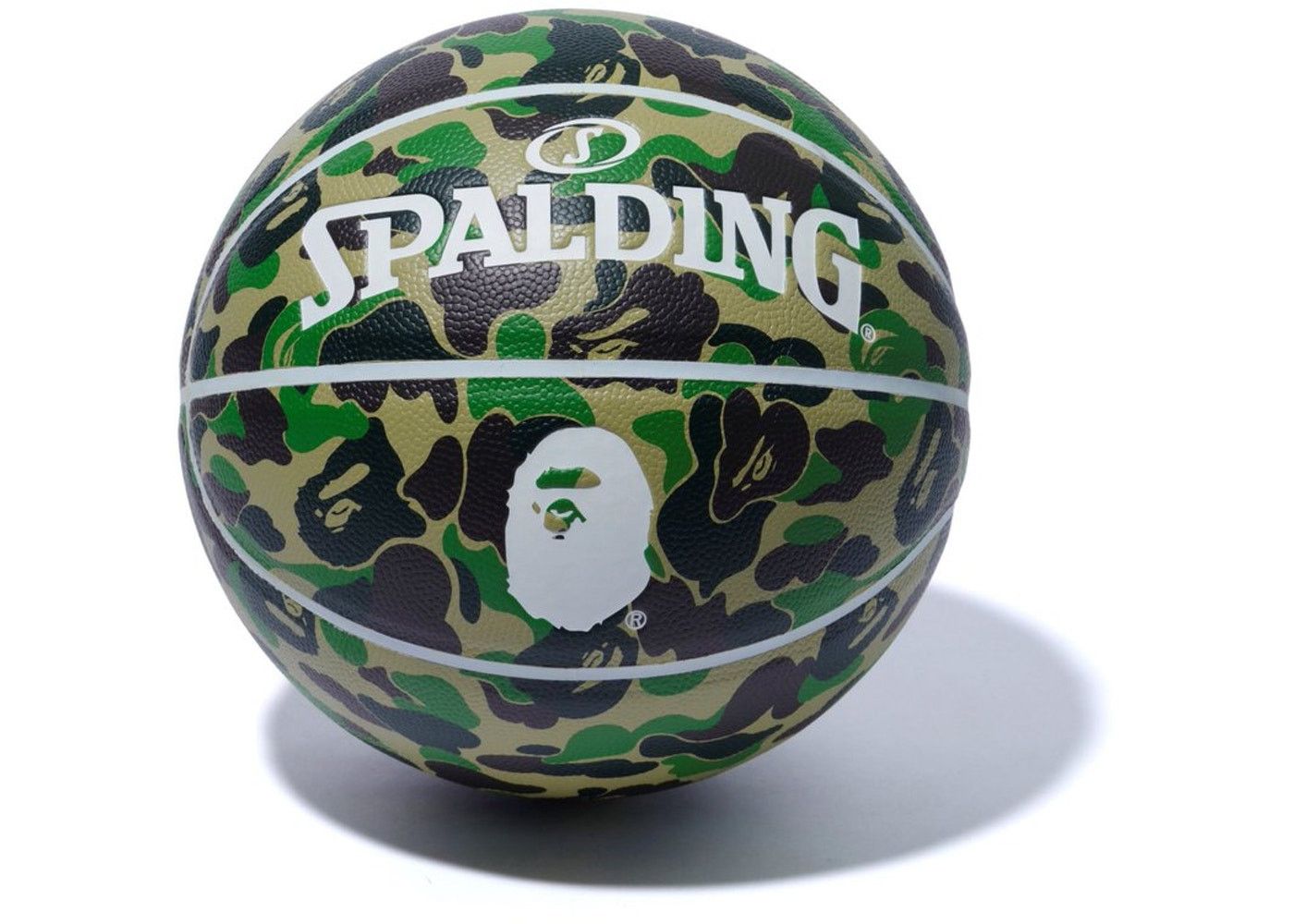 Bape × Spalding 2018 A bathing ape abc camo green head Basketball Nba ...