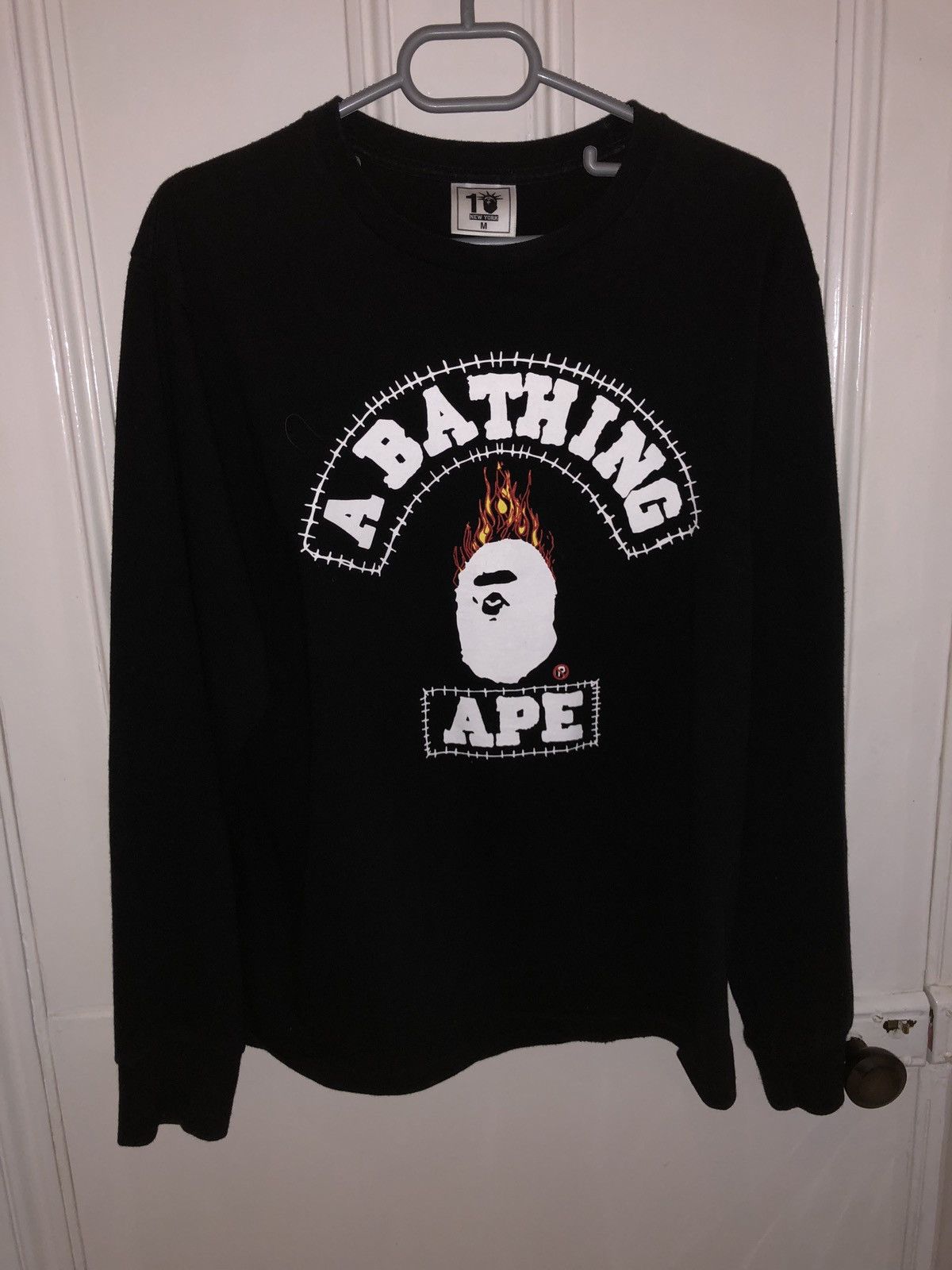 Bape × Travis Scott Bape X Travis Scott Flame Collaboration L/S | Grailed